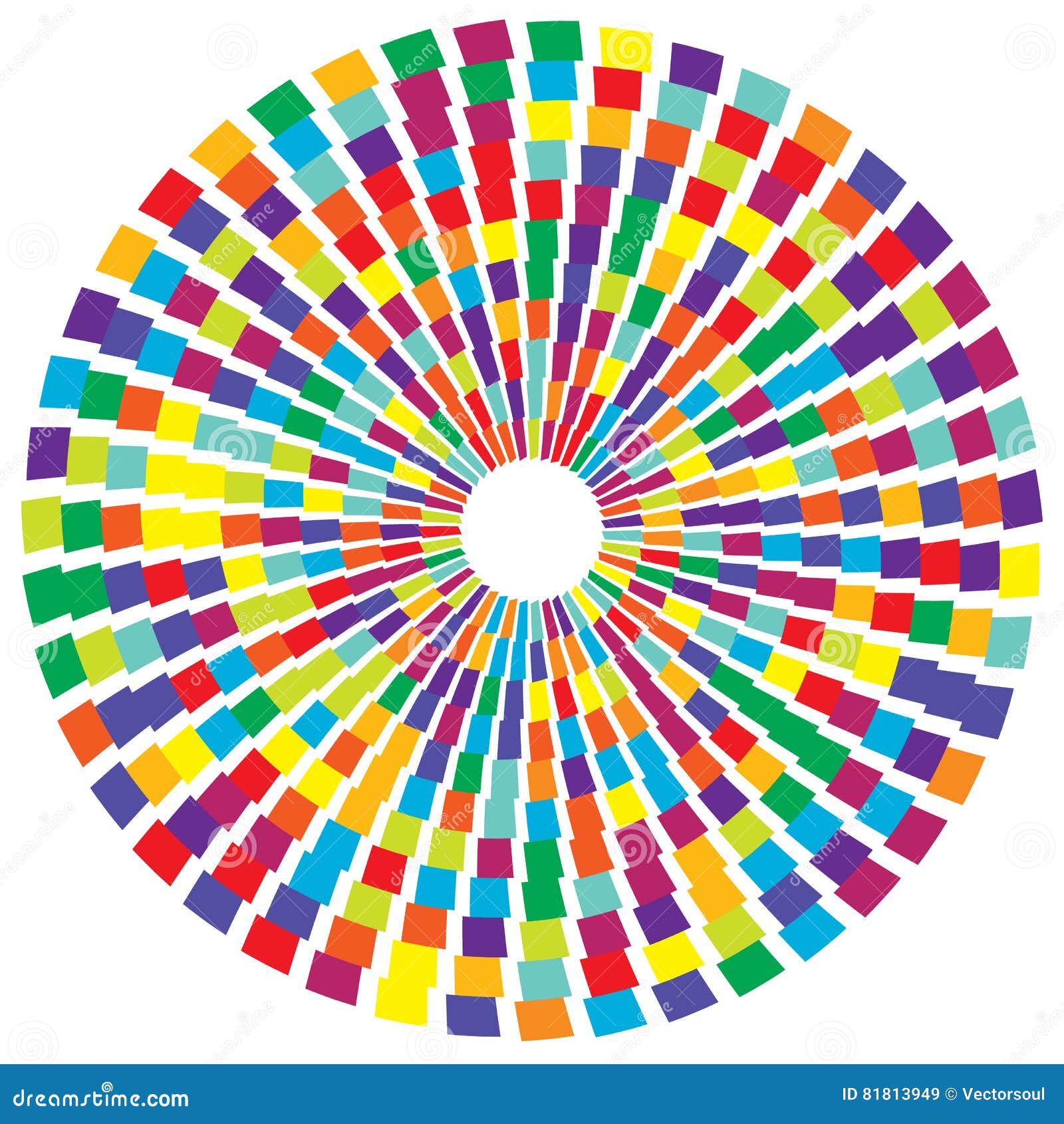 Colorful Radial Circular Element. Multicolor Geometric Circle of Stock ...