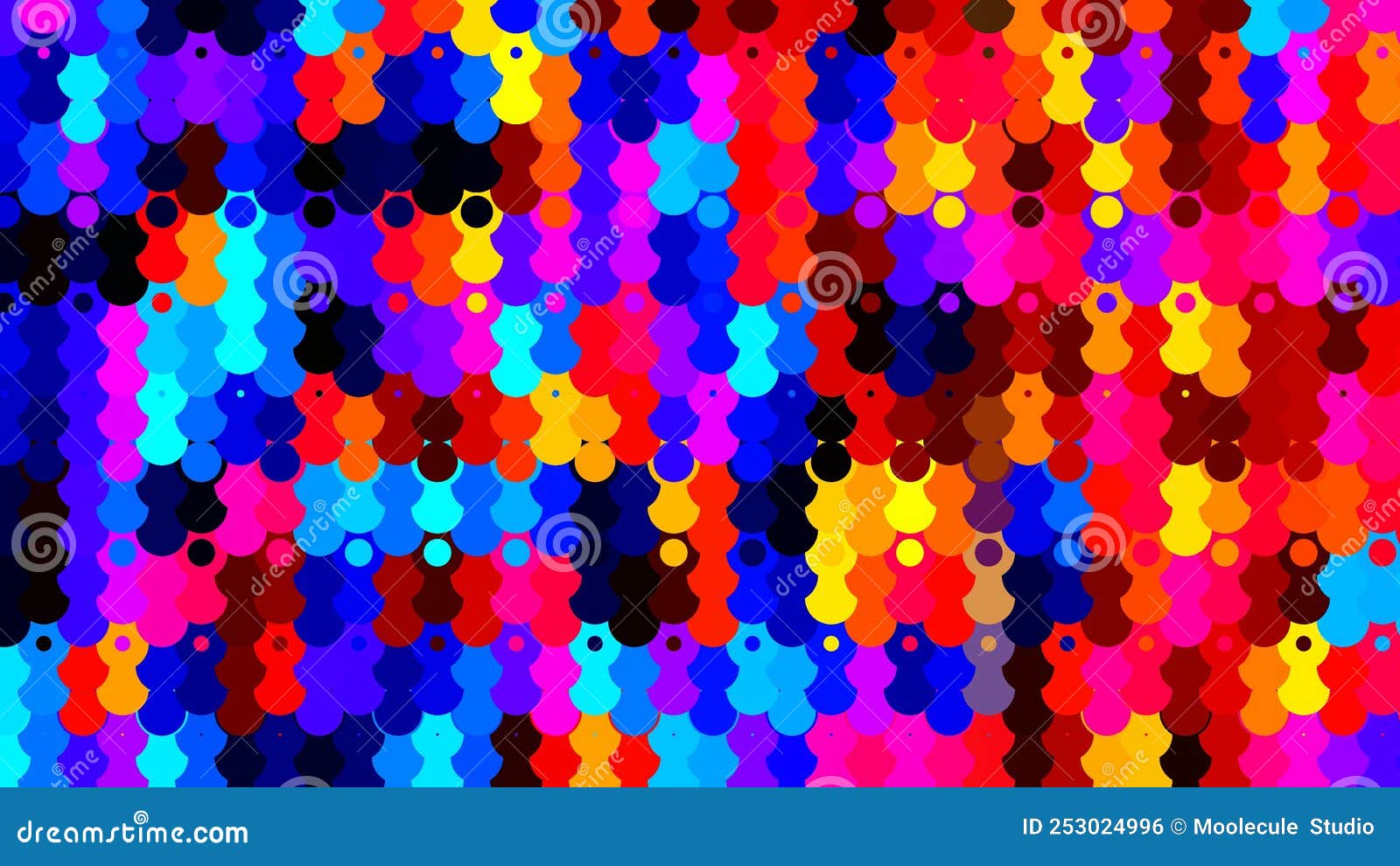 Colorful Radial Hex Pattern Illustration Background. Stock Illustration ...