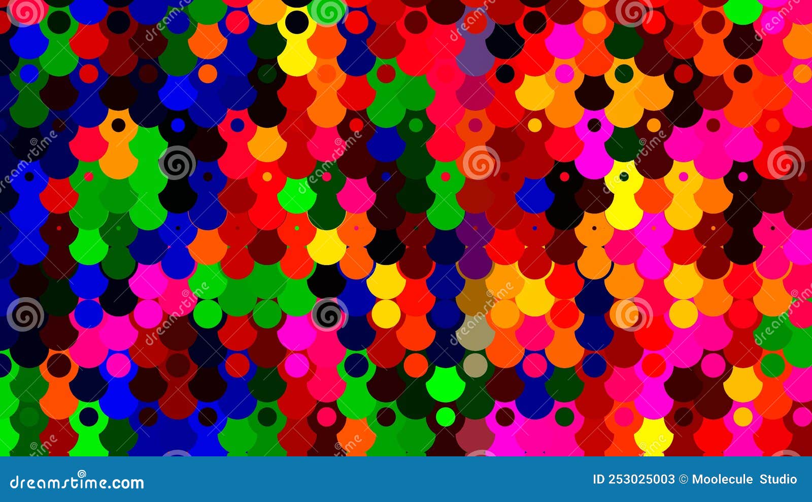 Colorful Radial Hex Pattern Illustration Background. Stock Illustration ...