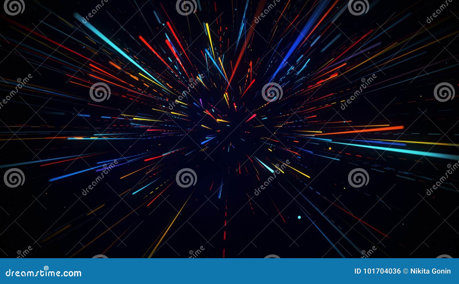 Colorful Radial Motion Blurred Light Rays Abstract Background Stock ...