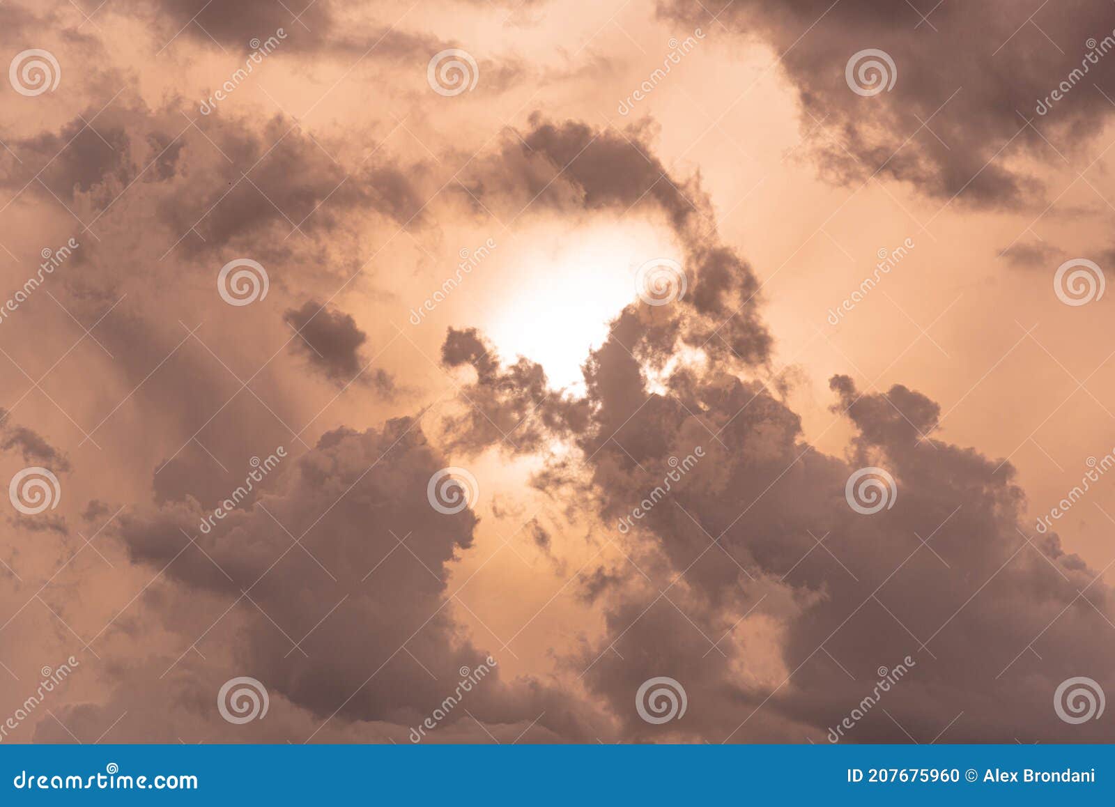 Colorful Rain Clouds in the Sky at Dusk Stock Photo - Image of gray ...