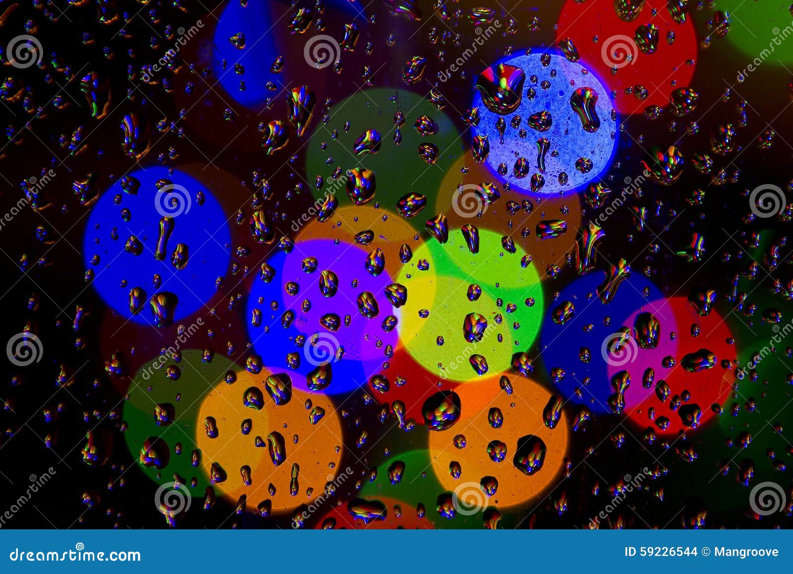 Party Lights with Rain Drops Stock Photo - Image of background, light ...