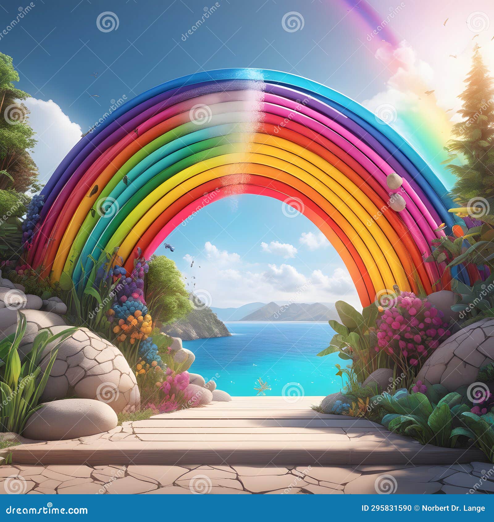 Colored Rainbow, AI-Generatet Stock Photo - Image of aigeneratet ...