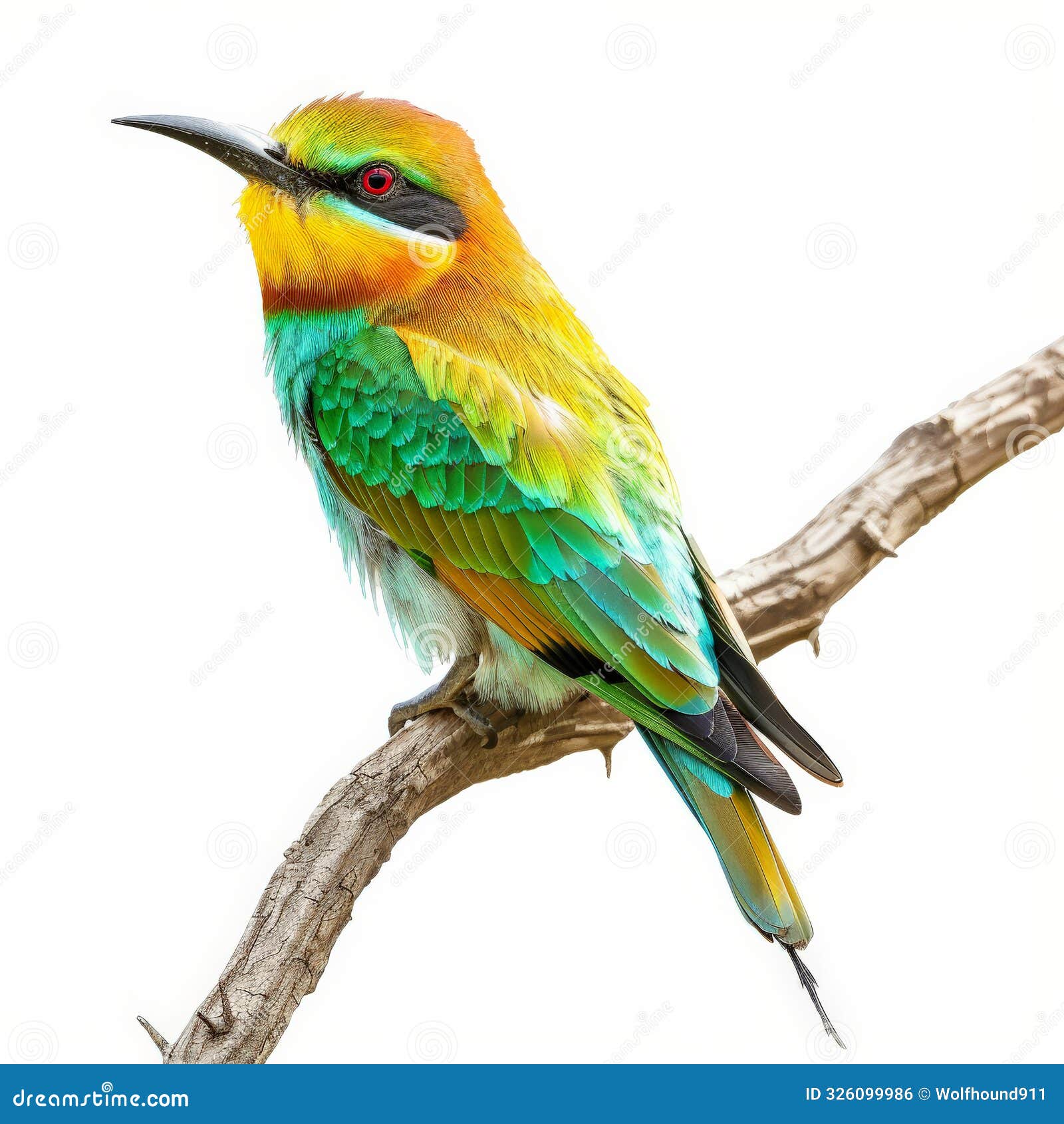 A Colorful Rainbow Bee-eater with Its Vibrant Plumage, Perched on a ...