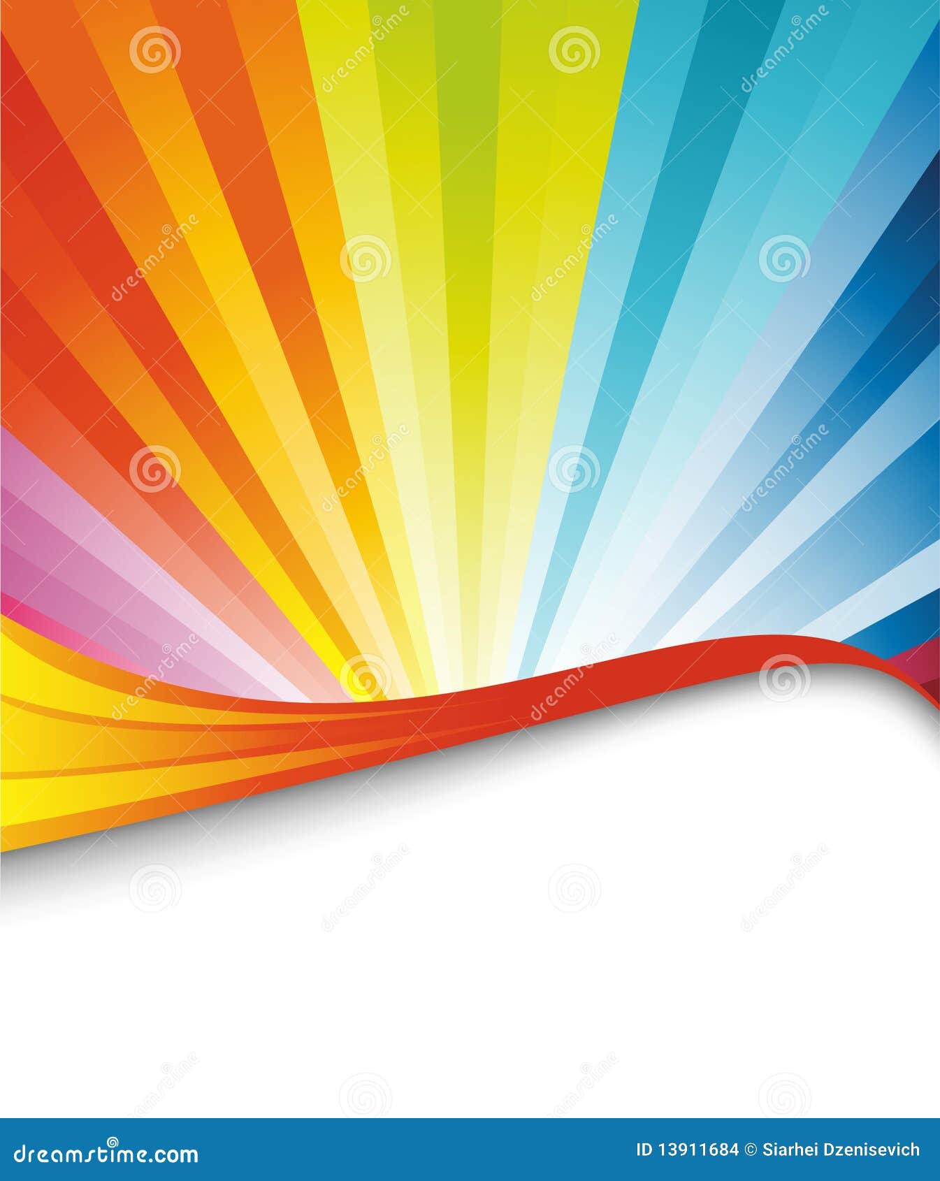 Colorful Rainbow Birthday Banner Stock Vector - Illustration of line ...