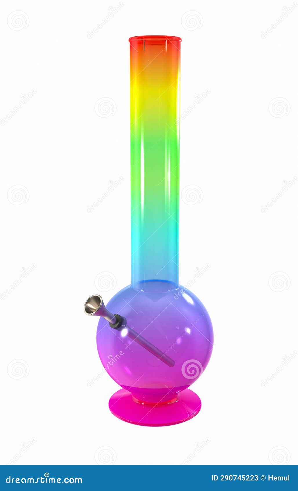 Colorful Rainbow Bong Isolated on White Background Stock Image - Image ...