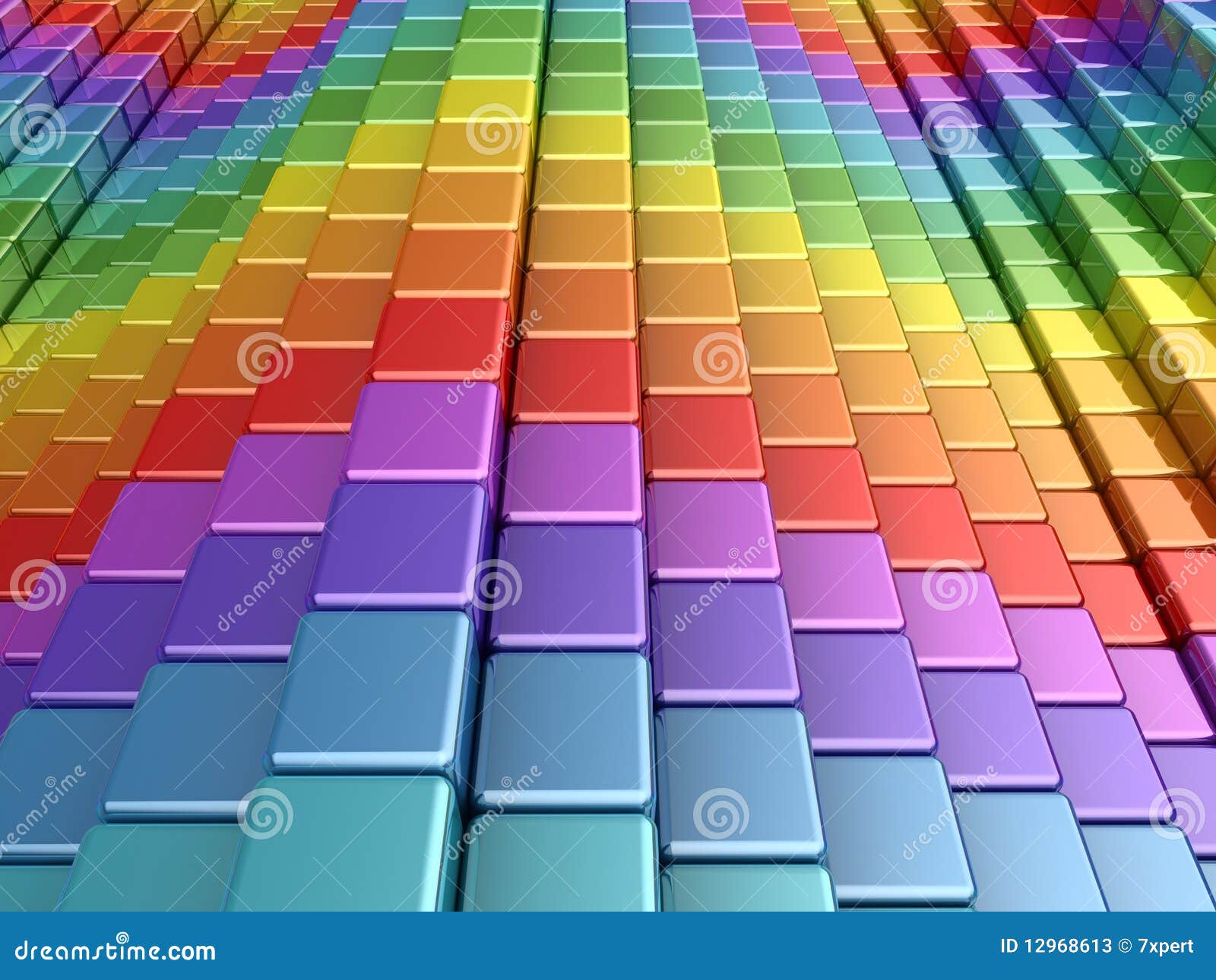 Colorful rainbow boxes stock illustration. Illustration of blue - 12968613