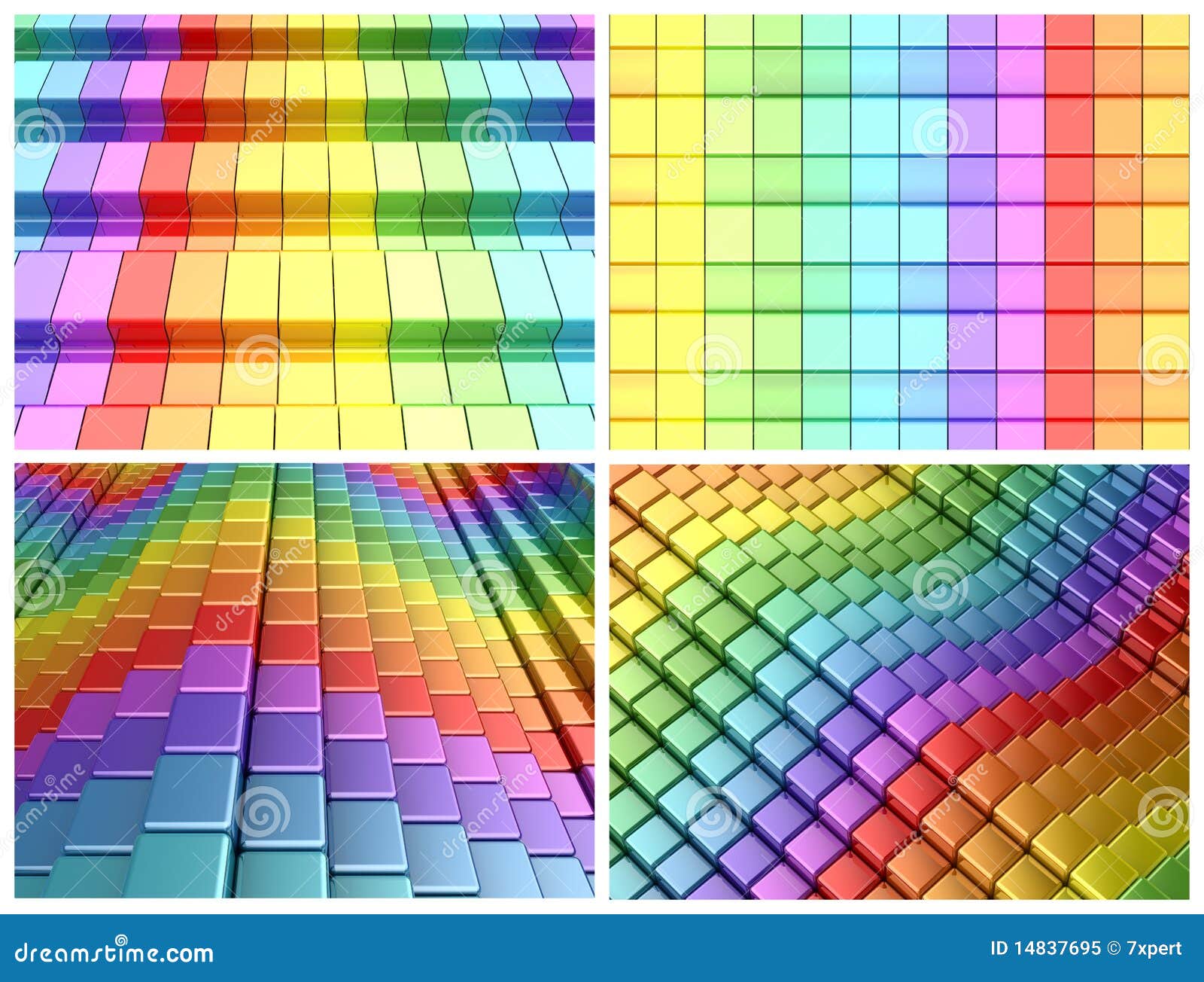 Colorful rainbow boxes stock illustration. Illustration of lines - 14837695