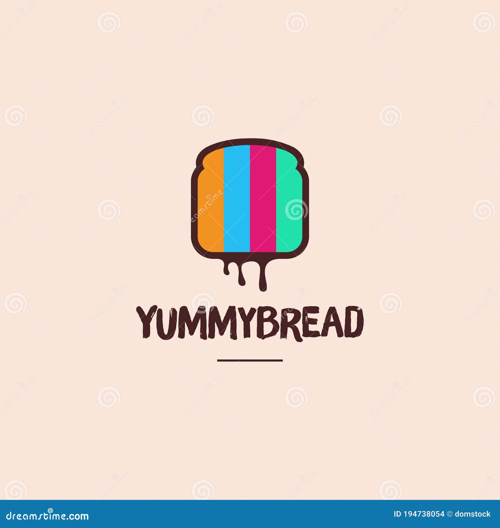 Colorful Rainbow Bread Logo Icon Vector Template Stock Vector ...