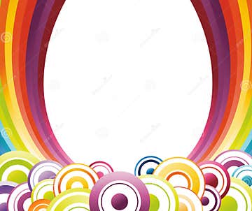 Colorful Rainbow Card Template Stock Vector - Illustration of abstract ...