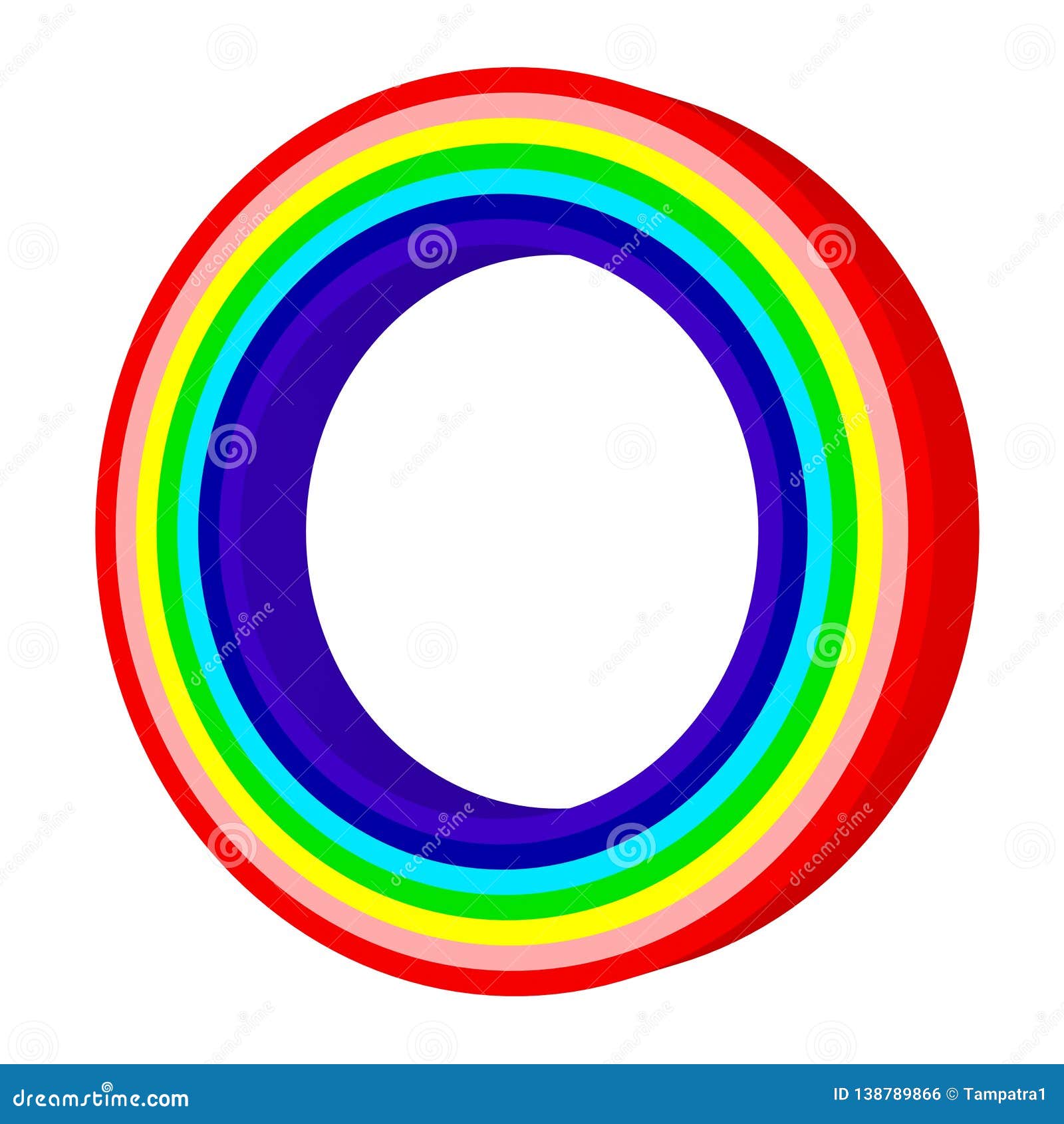 Colorful Rainbow. Circle Shape Abstract Pattern Texture. Multi-Colored ...