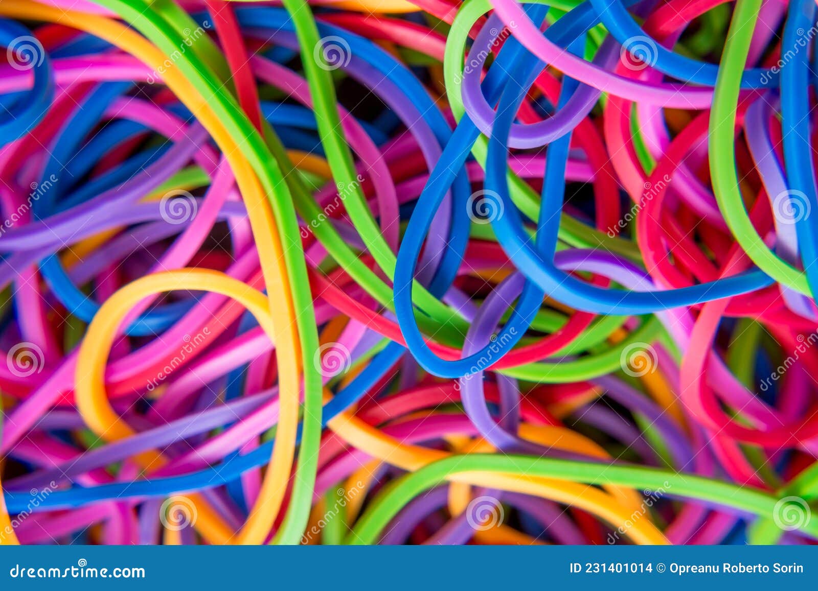 Colorful Rainbow Colors Rubber Bands Stock Photo - Image of people ...