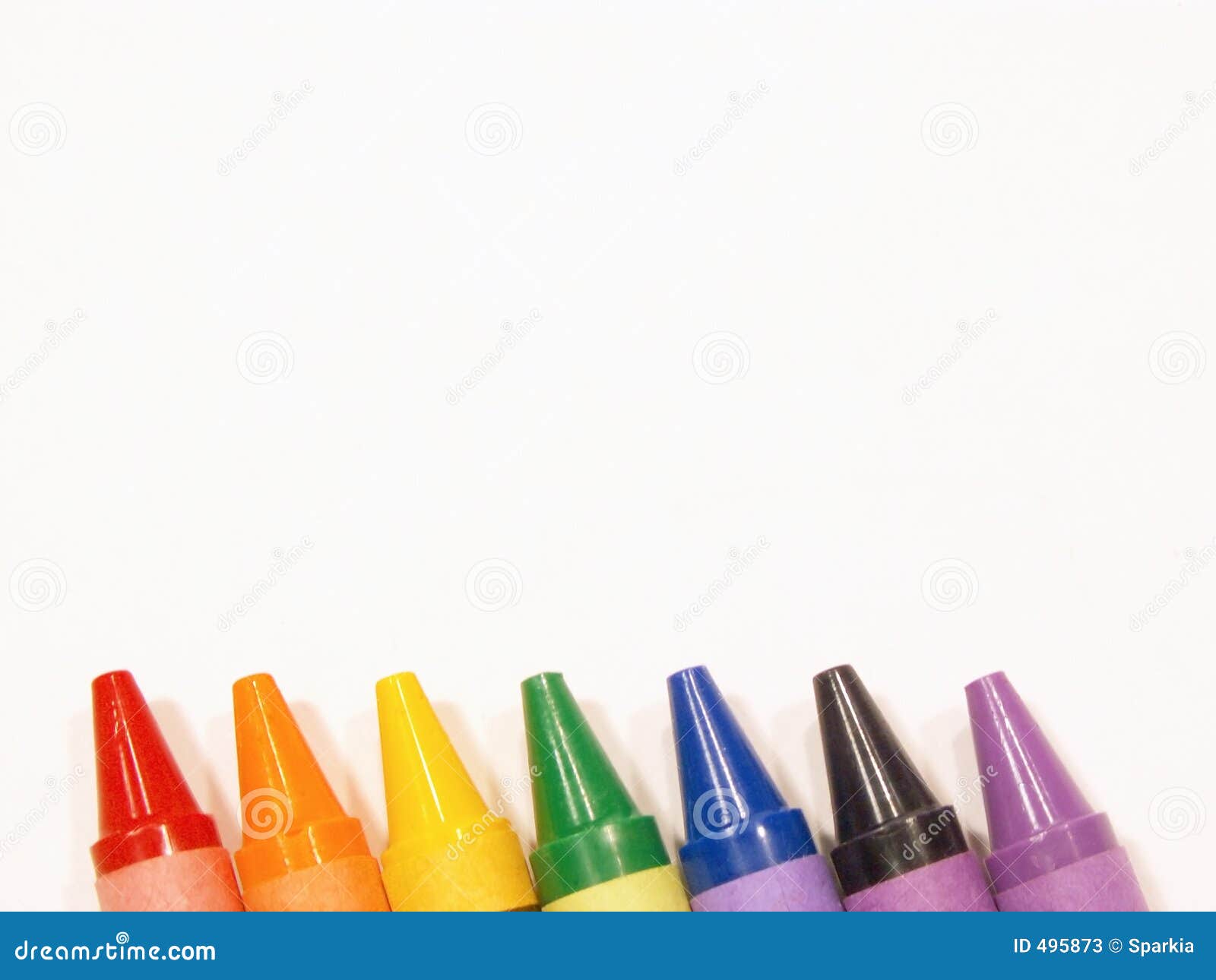 Colorful Rainbow of Crayons Stock Image - Image of crayons, elementary ...