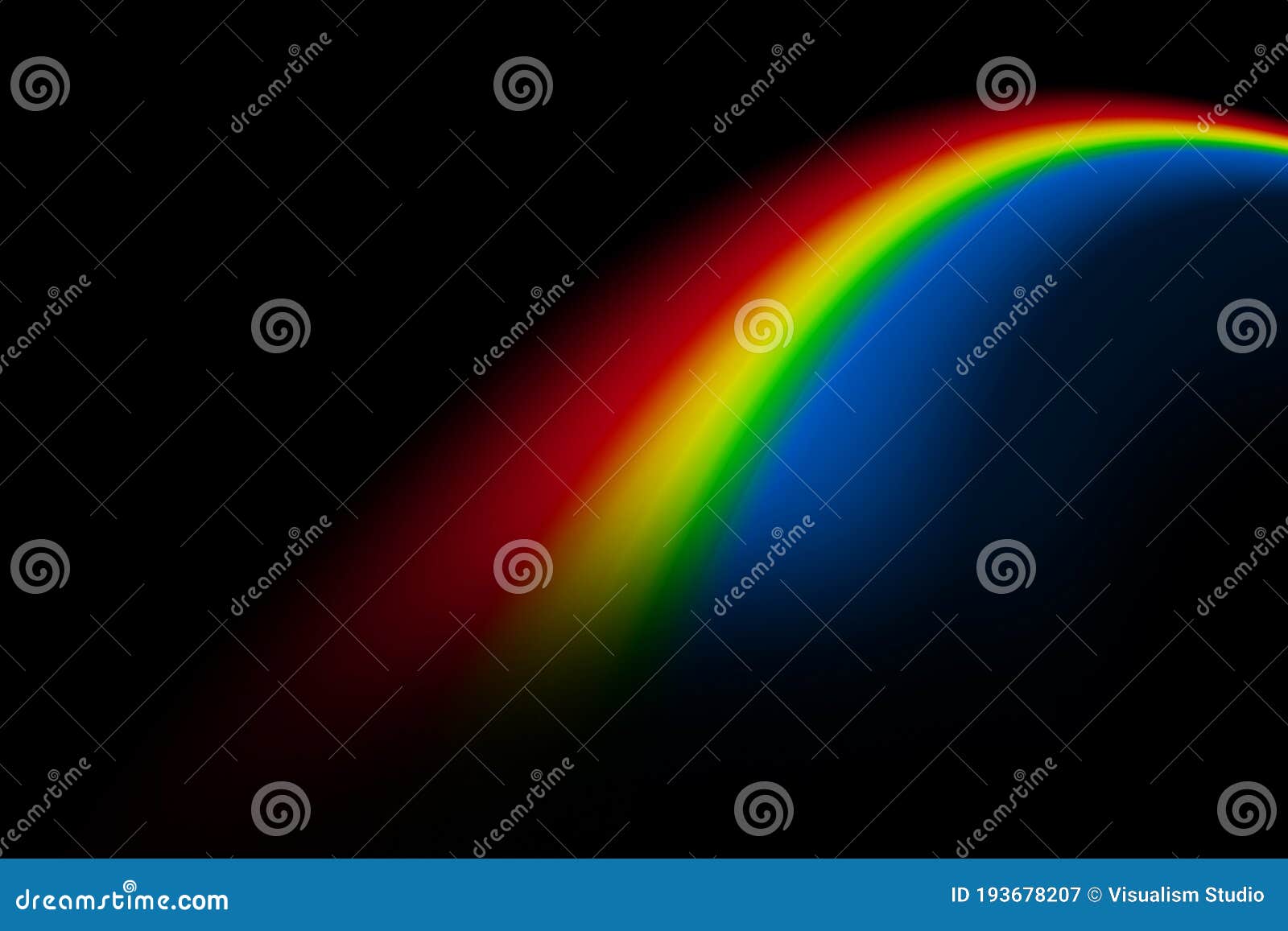 Colorful Rainbow Curved Line Beautiful Realistic Pattern Rainbow on ...