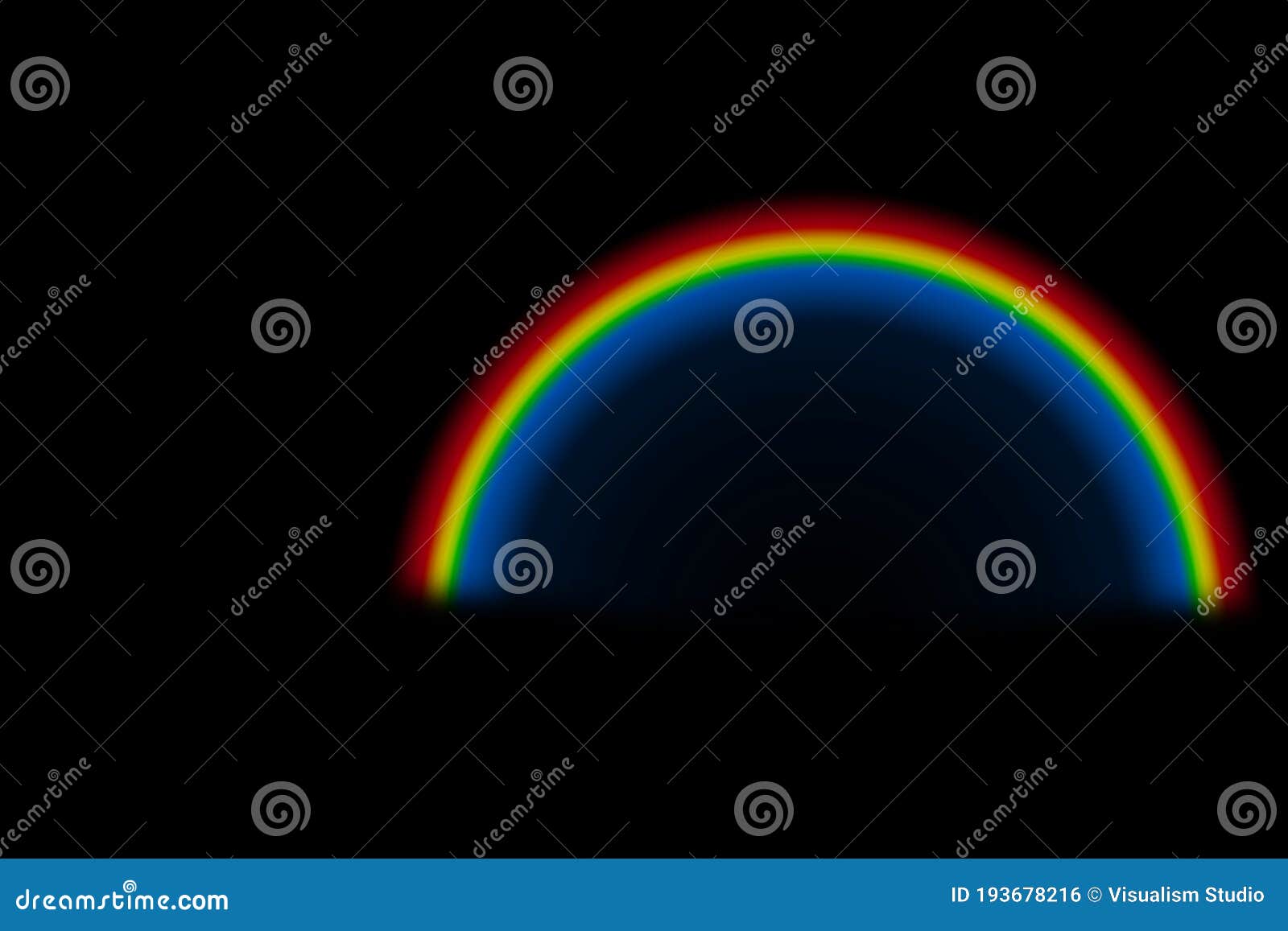 Colorful Rainbow Curved Line Beautiful Realistic Pattern Rainbow on ...