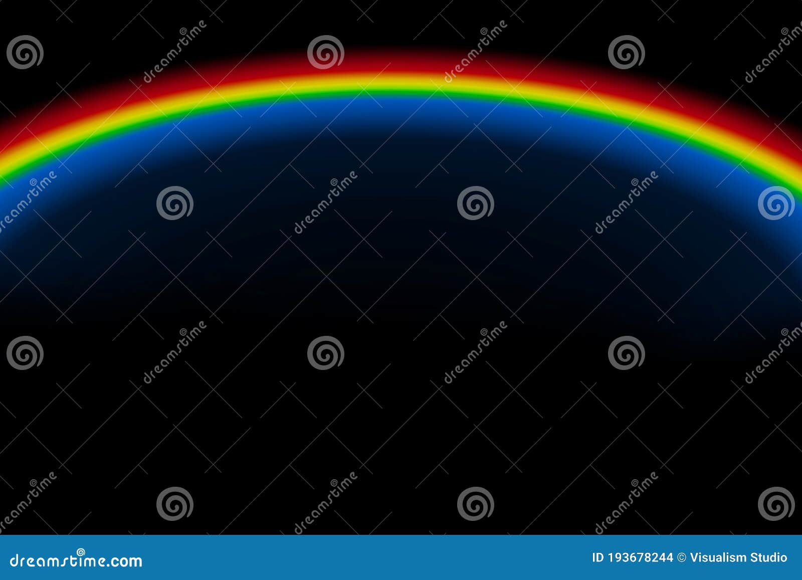 Colorful Rainbow Curved Line Beautiful Realistic Pattern Rainbow on ...