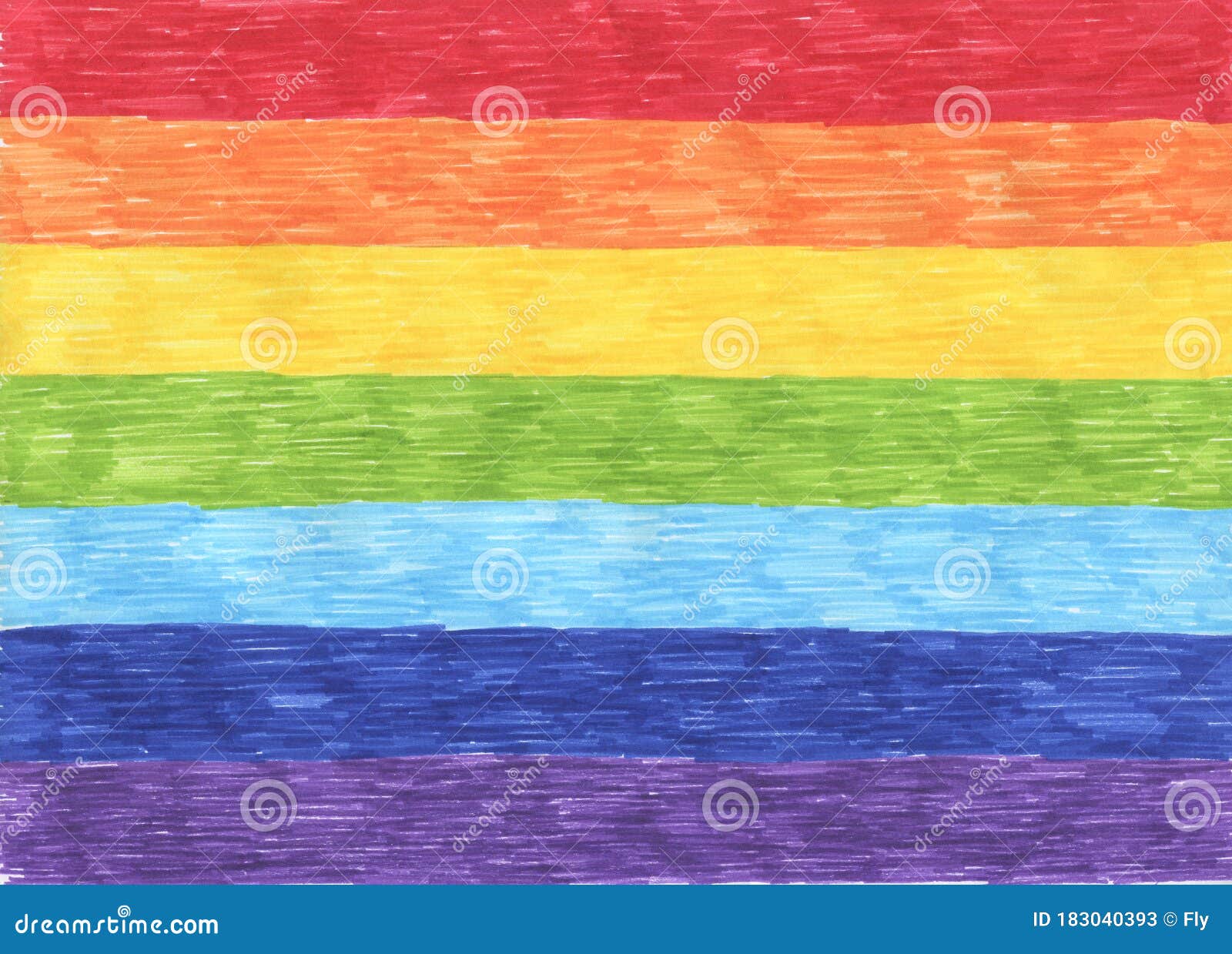 Colorful Rainbow Doodle Texture on White Stock Illustration ...