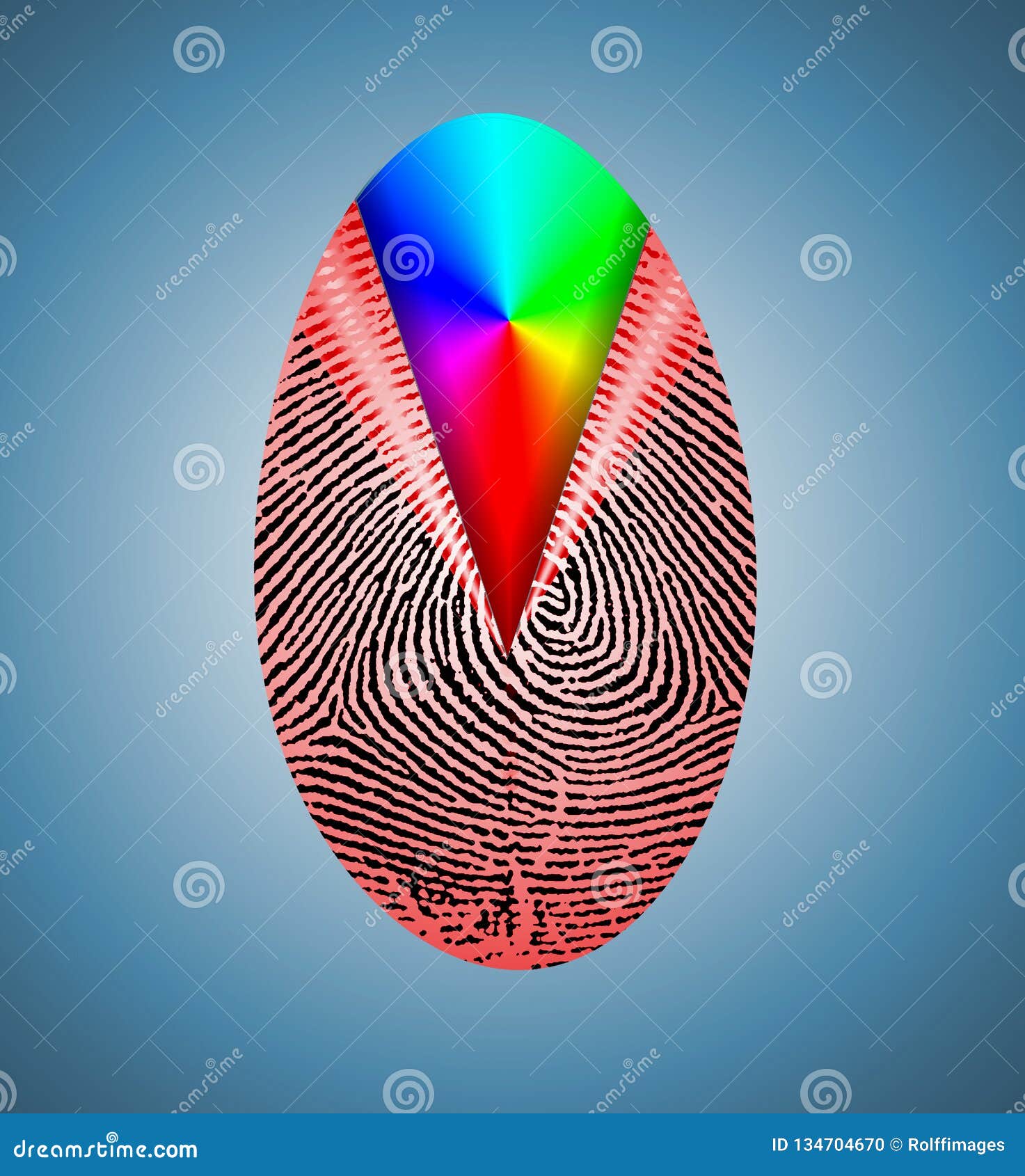 Rainbow Fingerprint stock illustration. Illustration of lesbian - 134704670