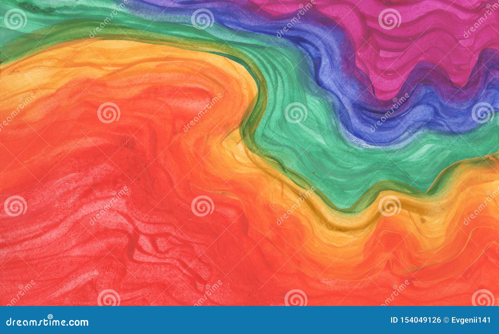 Rainbow in Gouache Background Stock Photo - Image of gouache, design ...