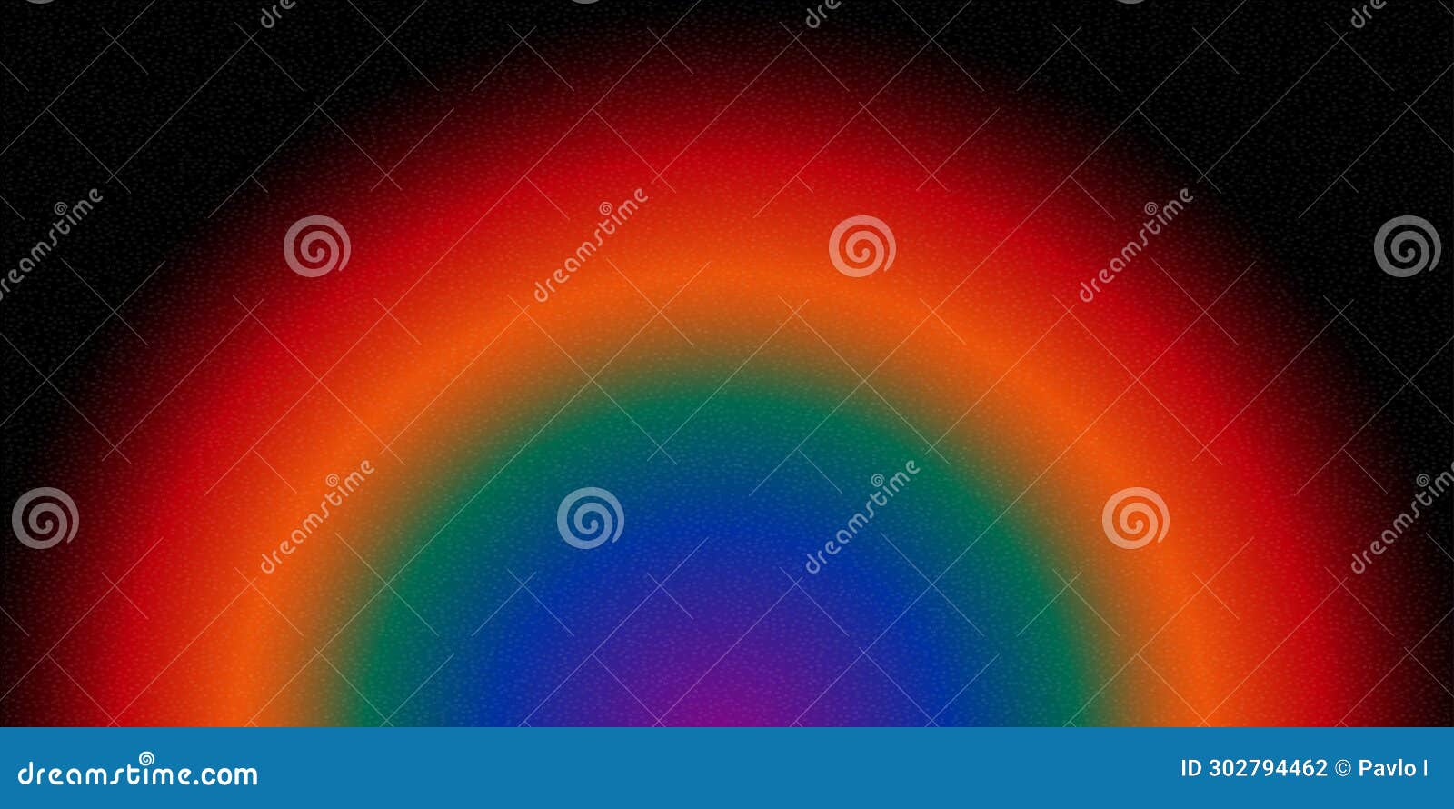 Colorful Rainbow, Gradient Grainy Rainbow on Black Background Stock ...