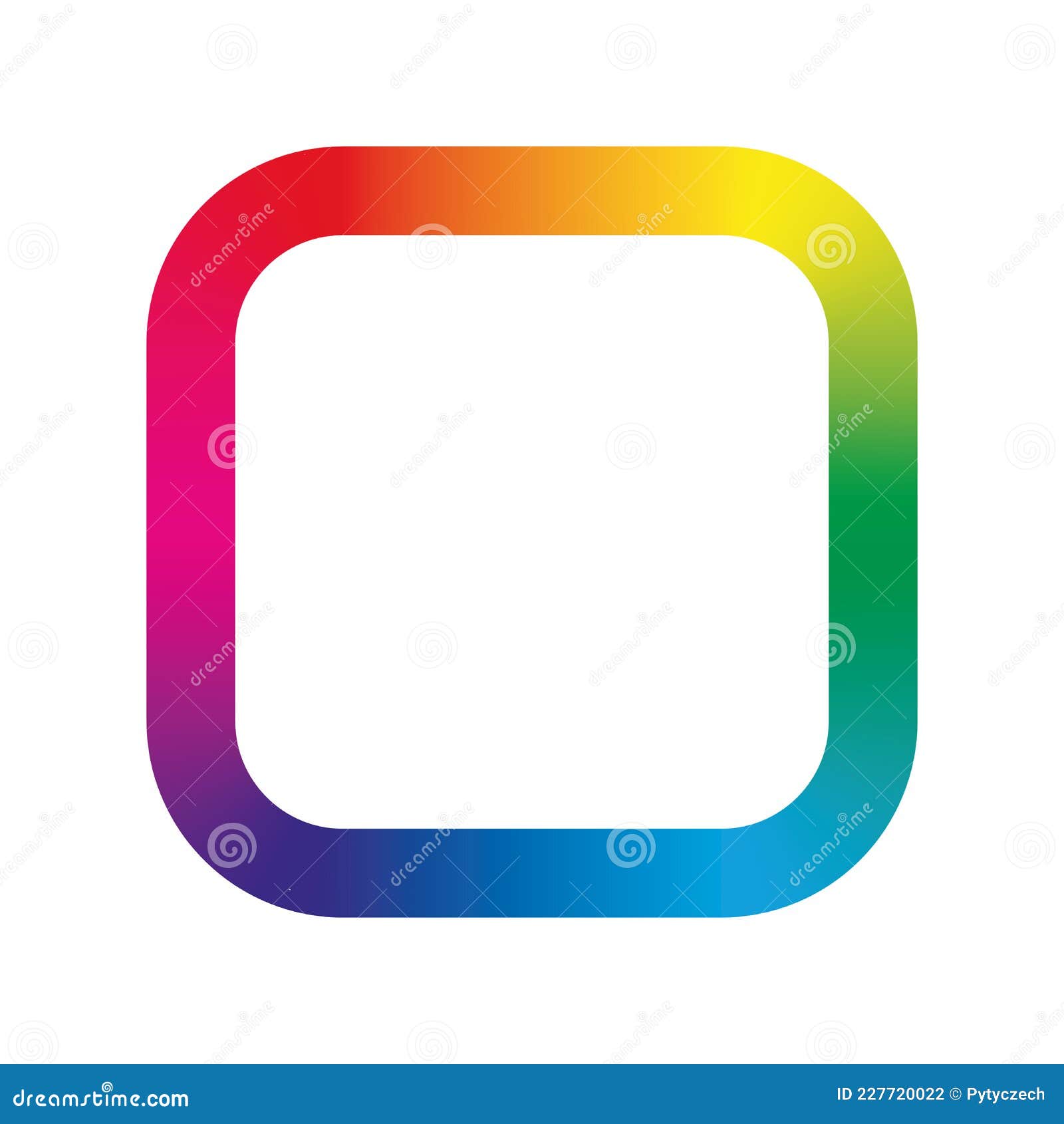 Colorful Rainbow Gradient Square Frame Stock Vector - Illustration of ...