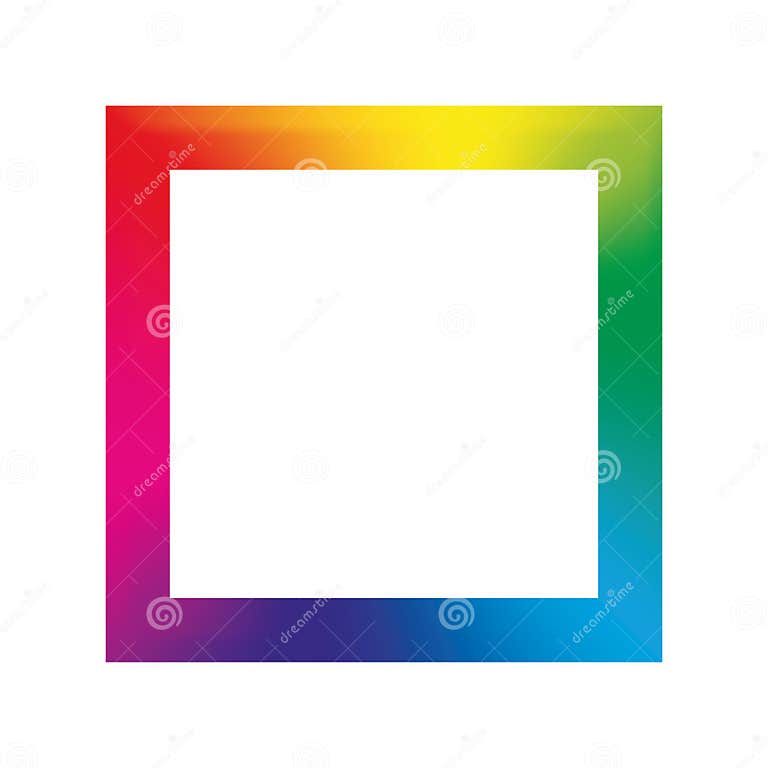 Colorful Rainbow Gradient Square Frame Stock Vector - Illustration of ...