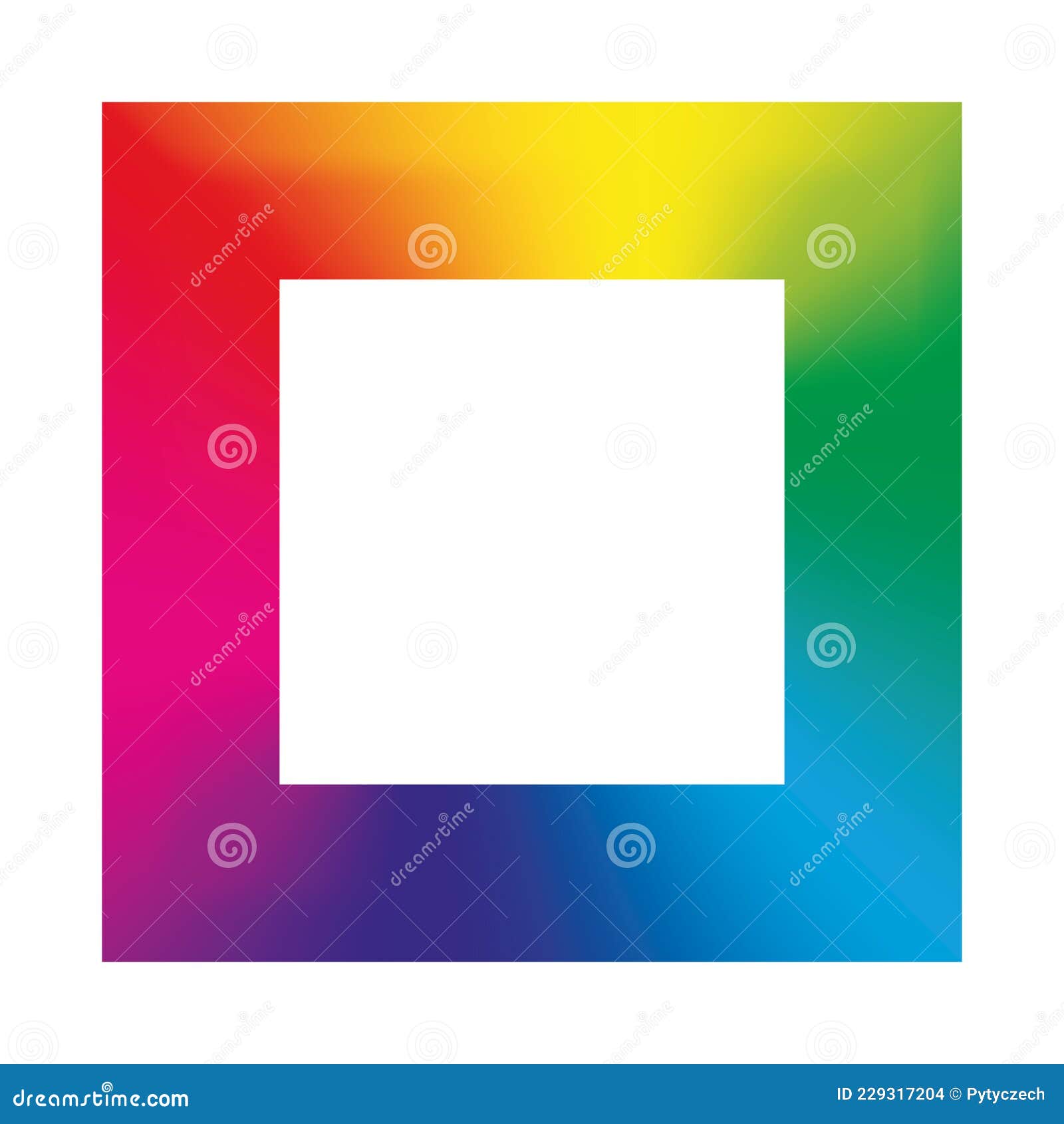 Colorful Rainbow Gradient Square Frame Stock Vector - Illustration of ...