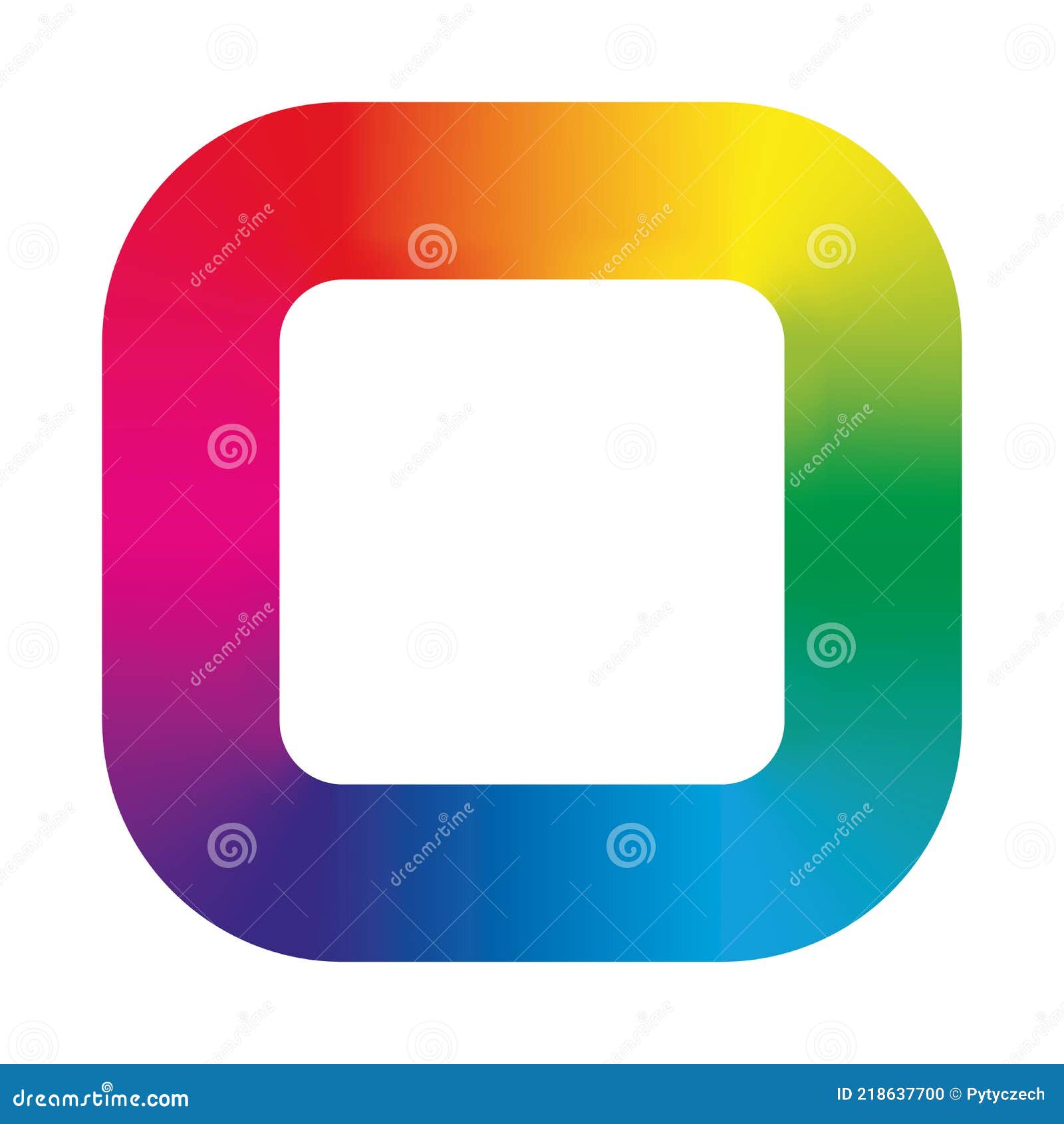 Colorful Rainbow Gradient Square Frame Stock Vector - Illustration of ...
