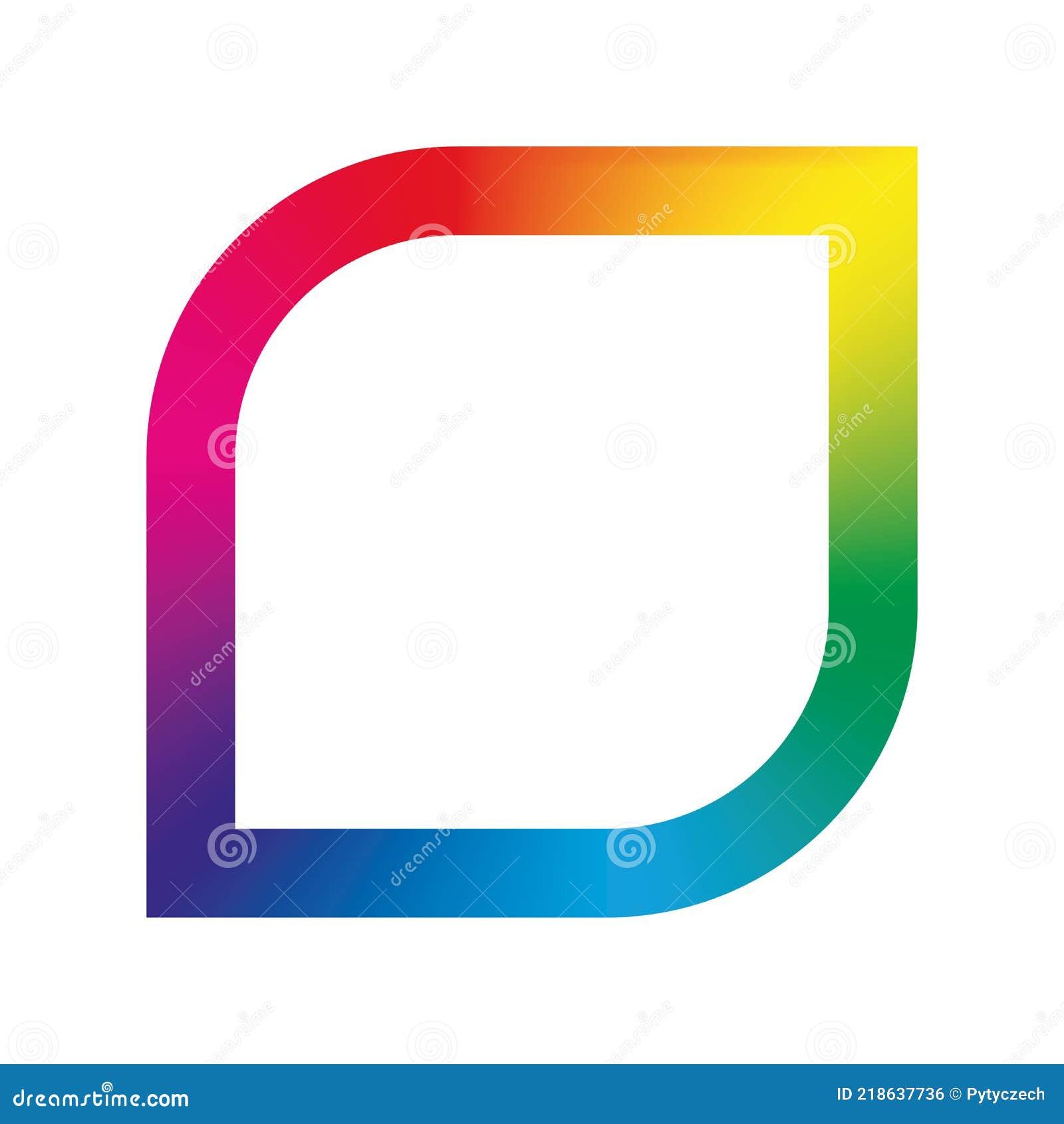 Colorful Rainbow Gradient Square Frame Stock Vector - Illustration of ...