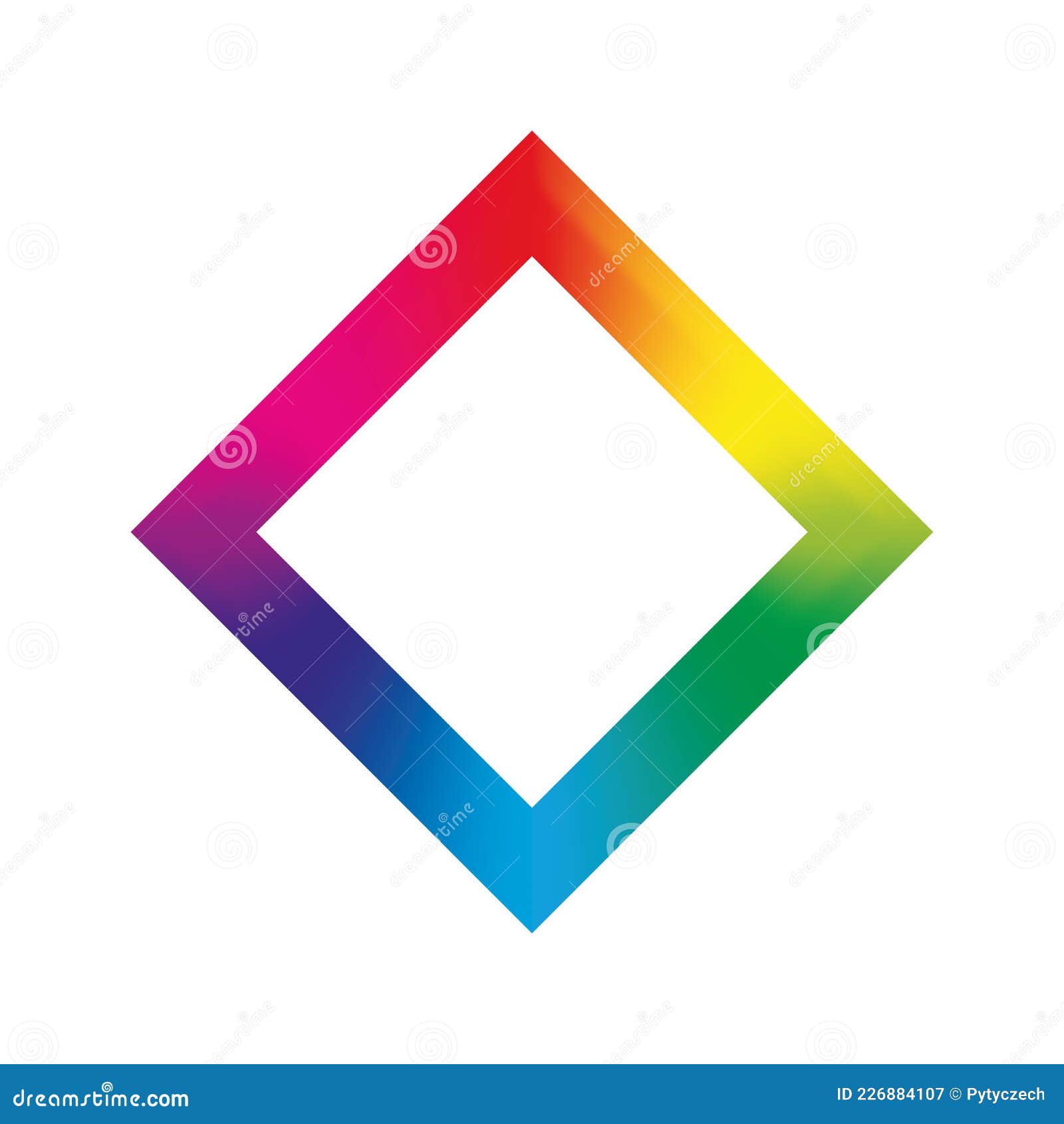 Colorful Rainbow Gradient Square Frame Stock Vector - Illustration of ...