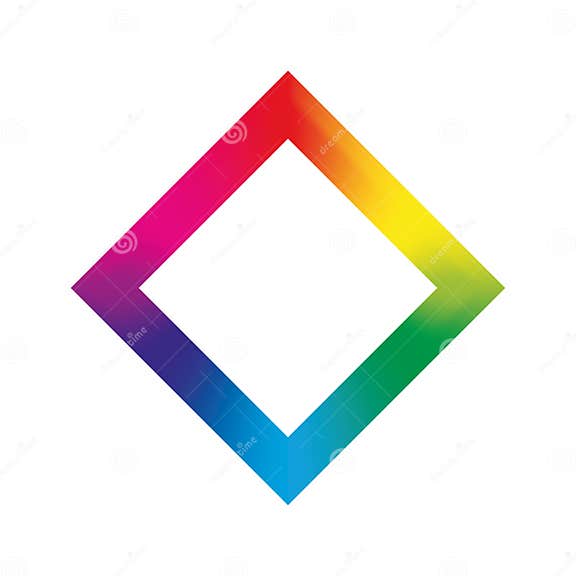 Colorful Rainbow Gradient Square Frame Stock Vector - Illustration of ...