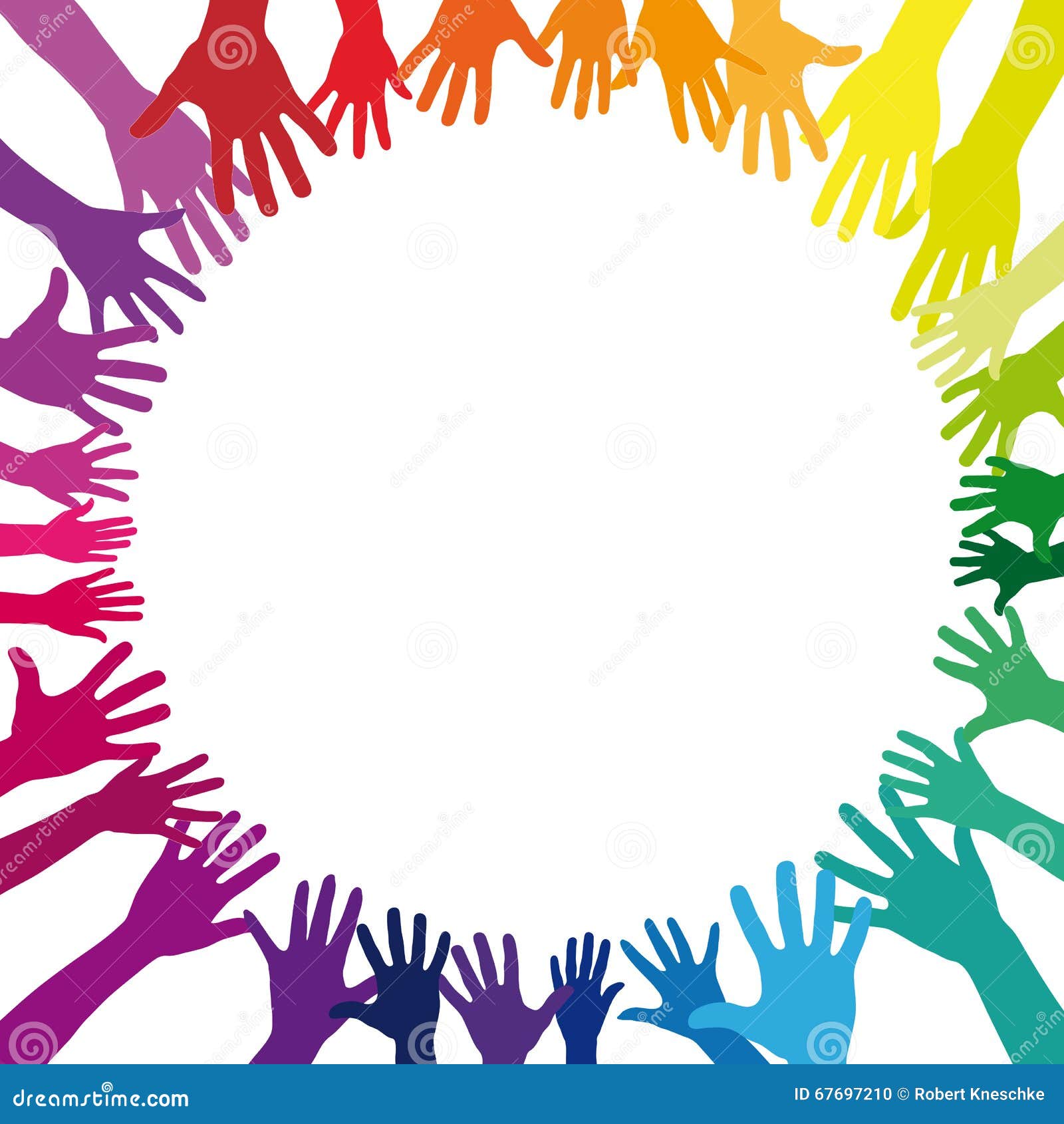 Colorful Rainbow Hands As a Background Stock Illustration ...