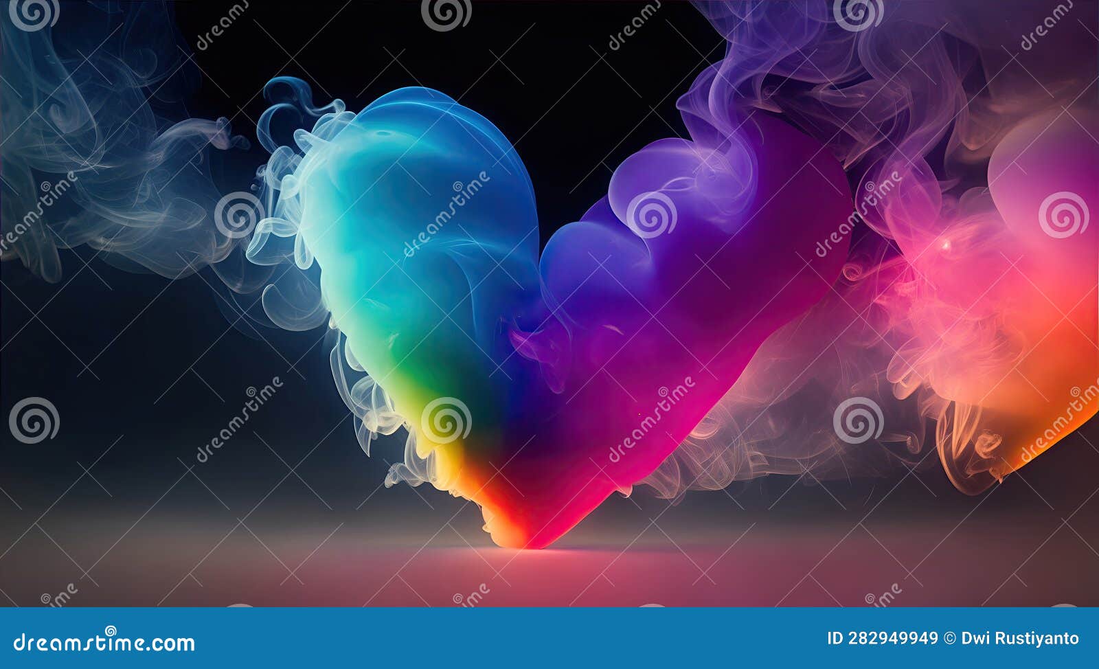 Colorful Rainbow Heart Shape with Splash Stock Illustration ...