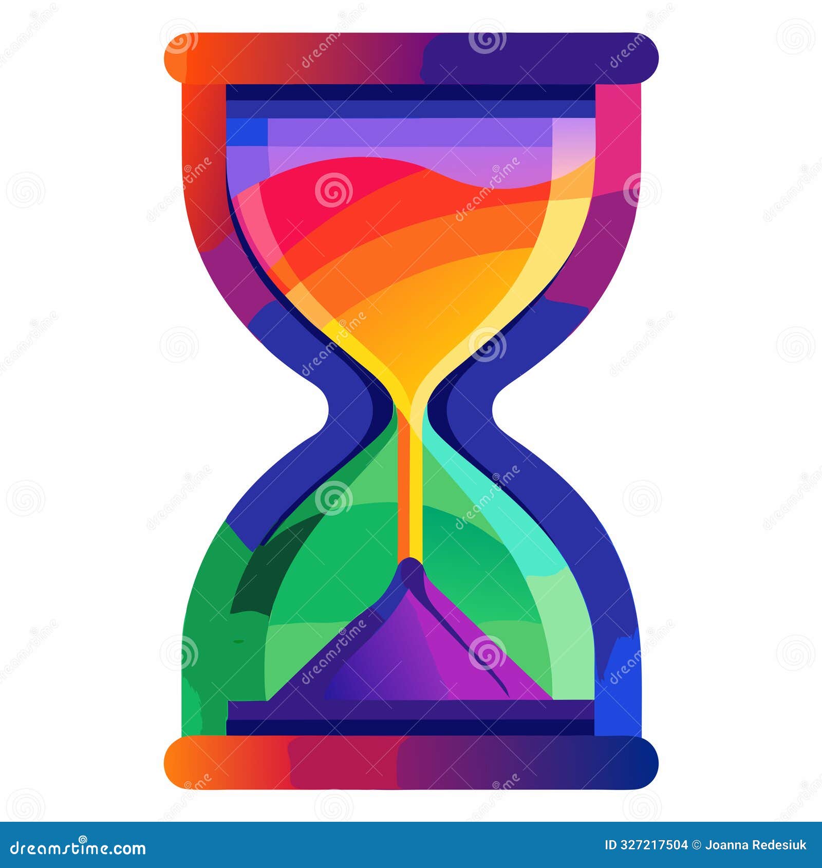 A Colorful Hourglass with a Multitude of Vibrant, Overlapping Shapes ...