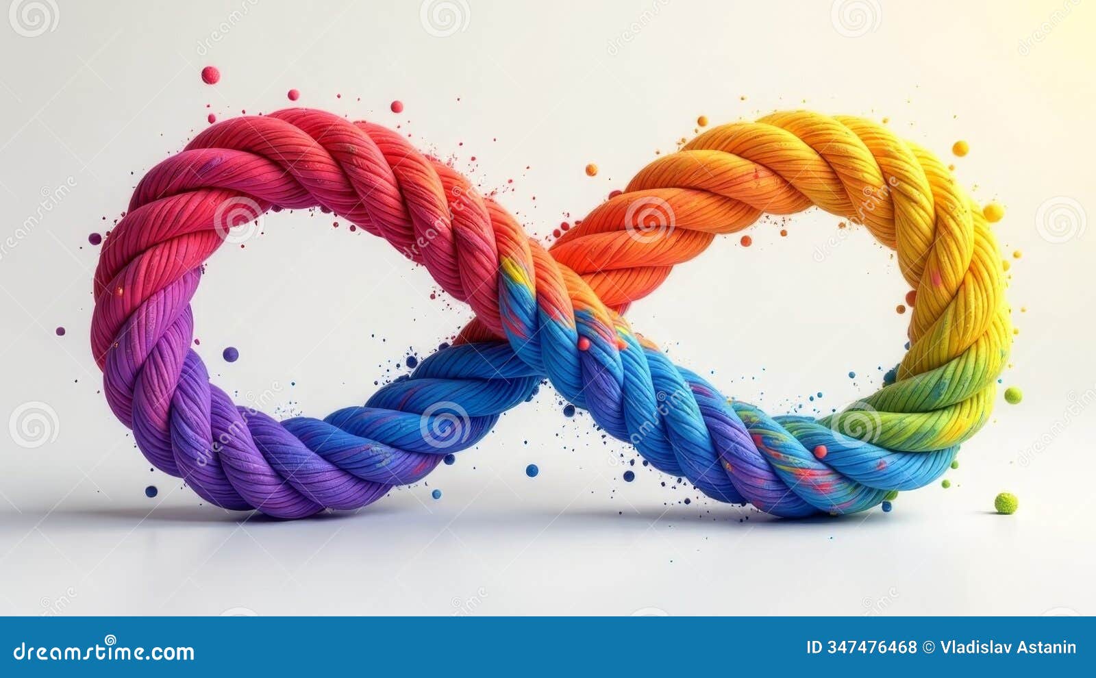 Colorful Rainbow Infinity. Rainbow Infinity Symbol on White Background ...