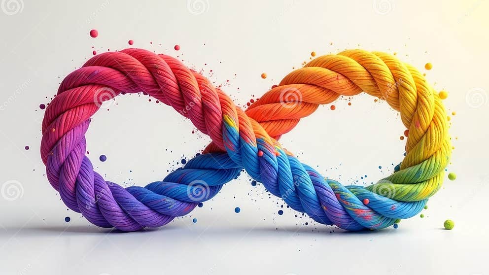 Colorful Rainbow Infinity. Rainbow Infinity Symbol on White Background ...