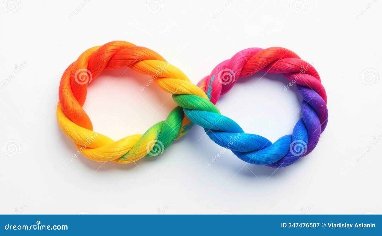 Colorful Rainbow Infinity. Rainbow Infinity Symbol on White Background ...