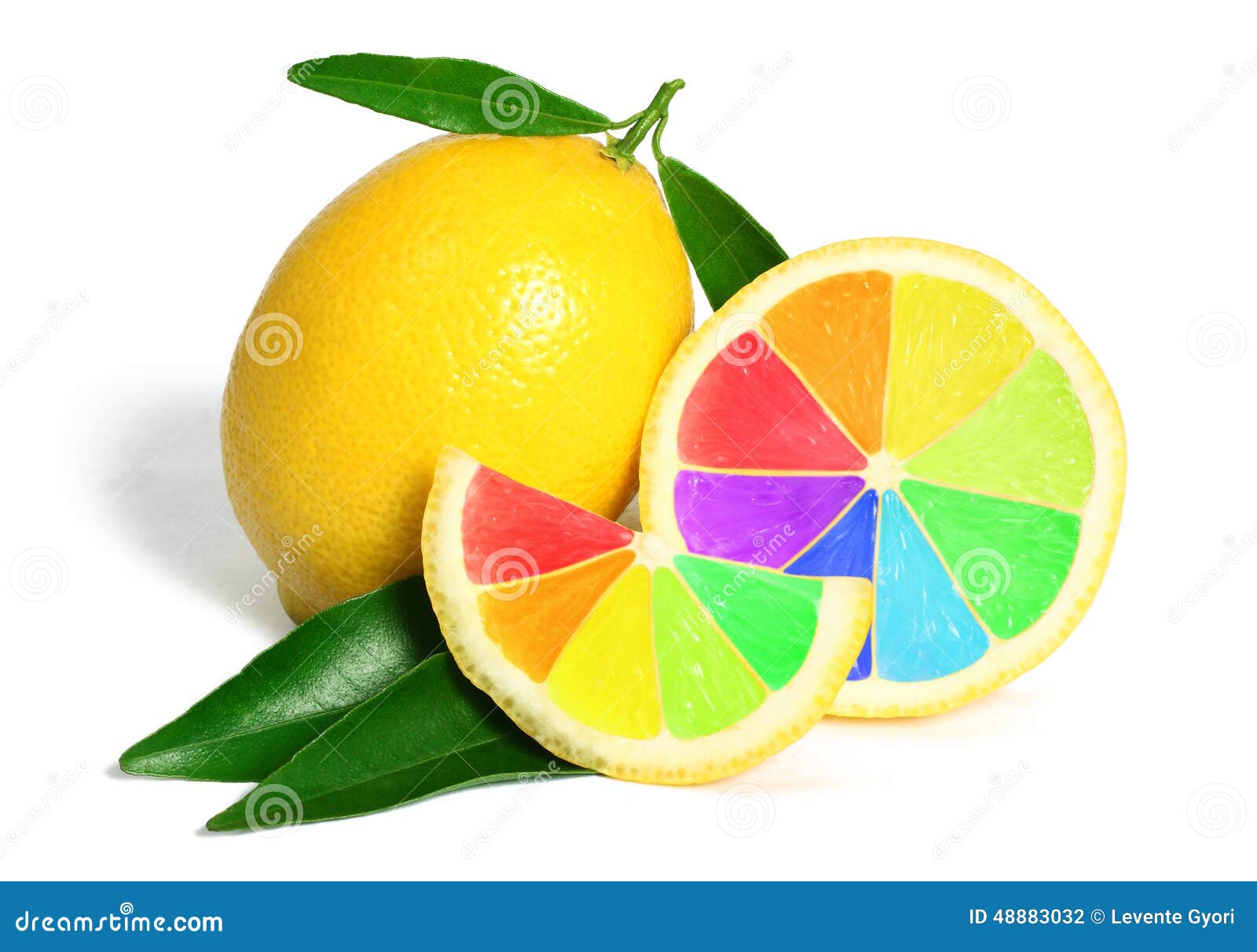 Colorful Rainbow Lemons Fruit Stock Photo - Image of juice, color: 48883032