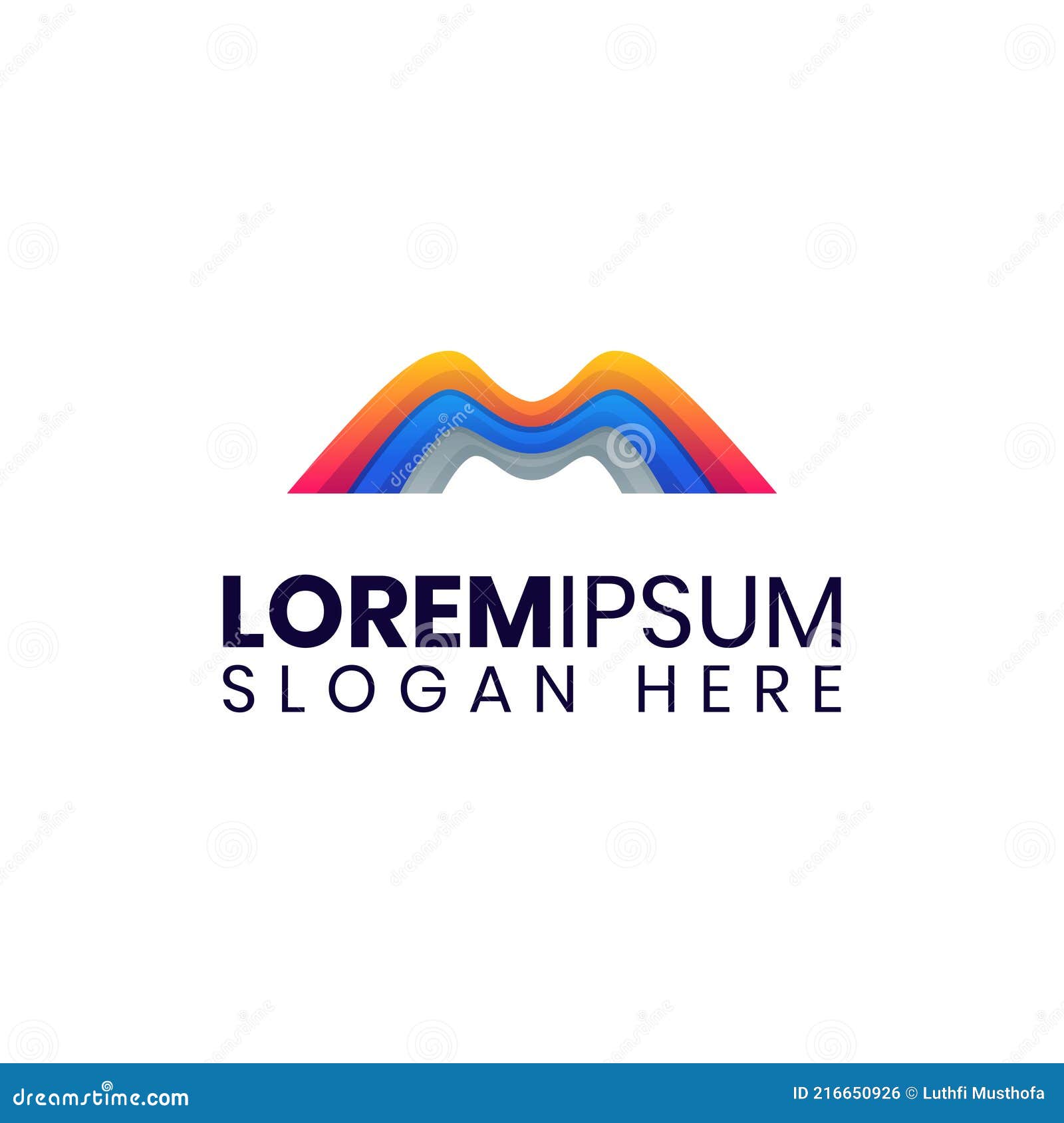 Colorful Rainbow Letter M Logo Template Stock Vector - Illustration of ...