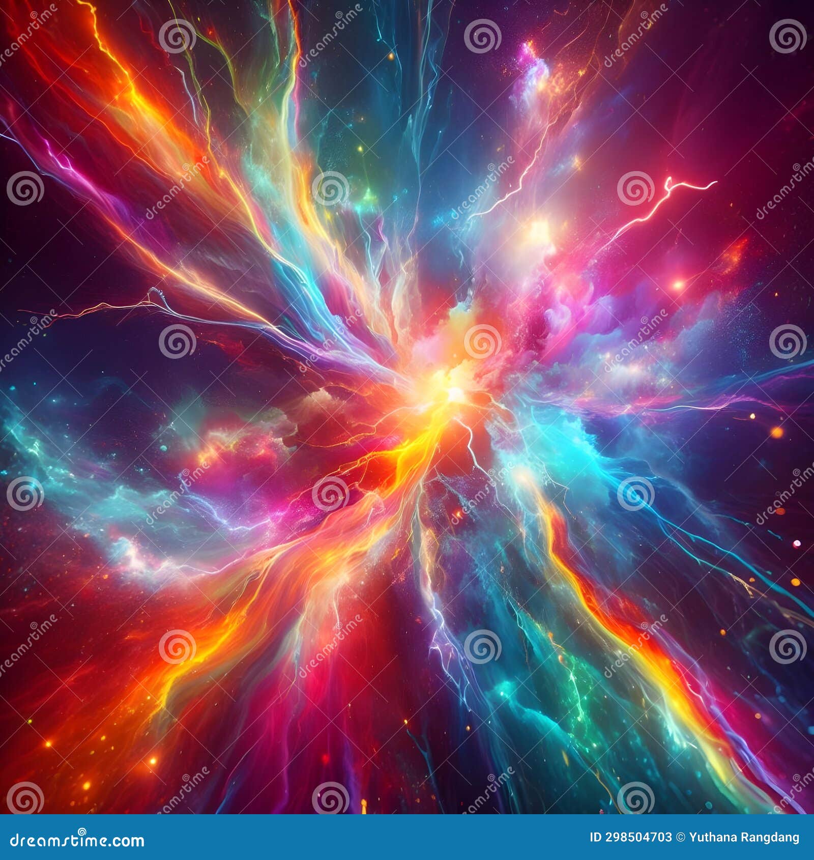 Rainbow Lightning Storms Vibrant Bolts Cutting Through The Sky A Rare ...