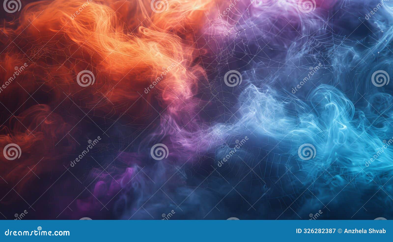 Colorful Rainbow Neon Cobweb Threads Background in Minimalist Style for ...