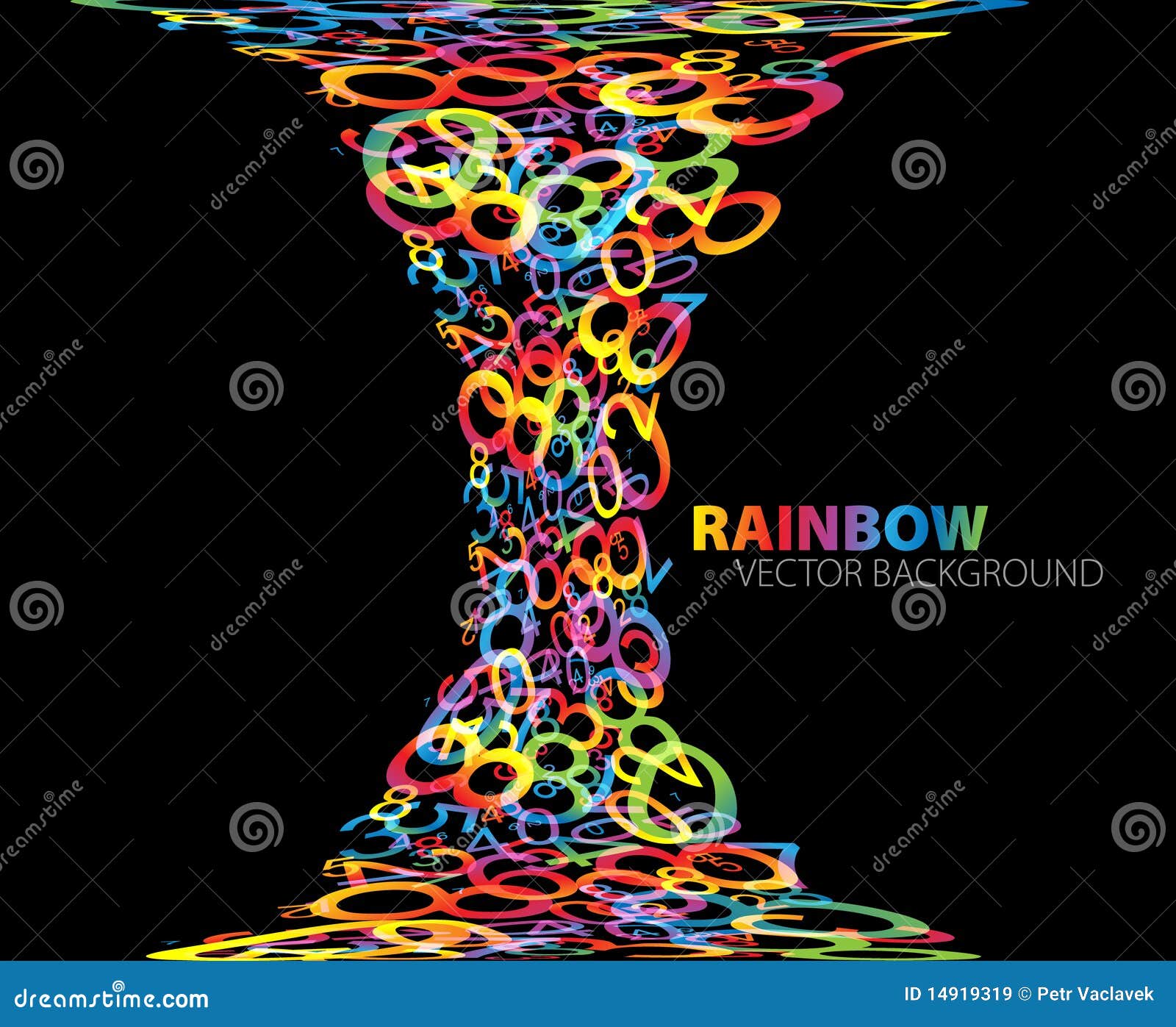 Rainbow Numbers And Symbols Cartoon Vector | CartoonDealer.com #51506001