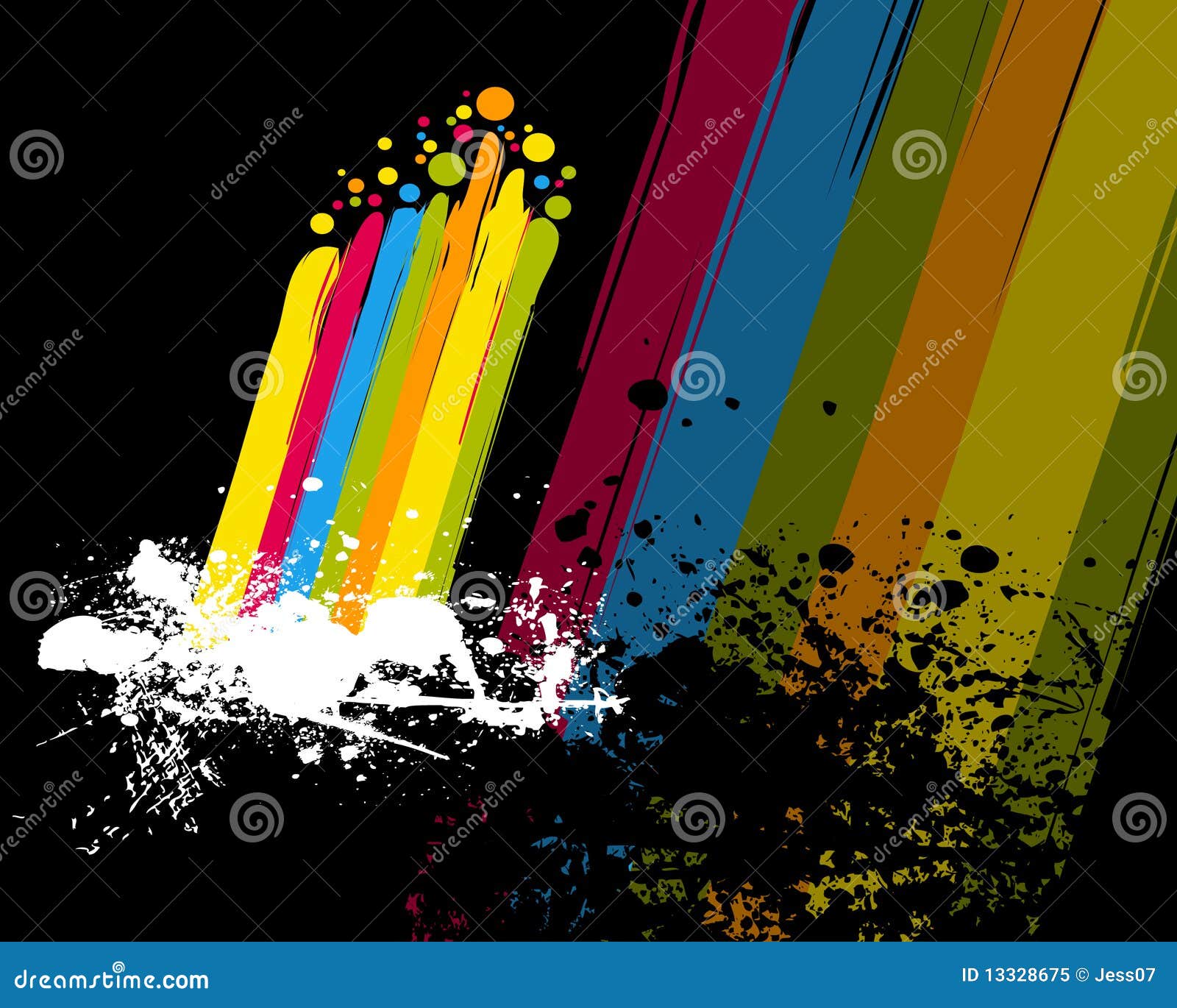 Colorful rainbow and paint stock illustration. Illustration of beauty ...