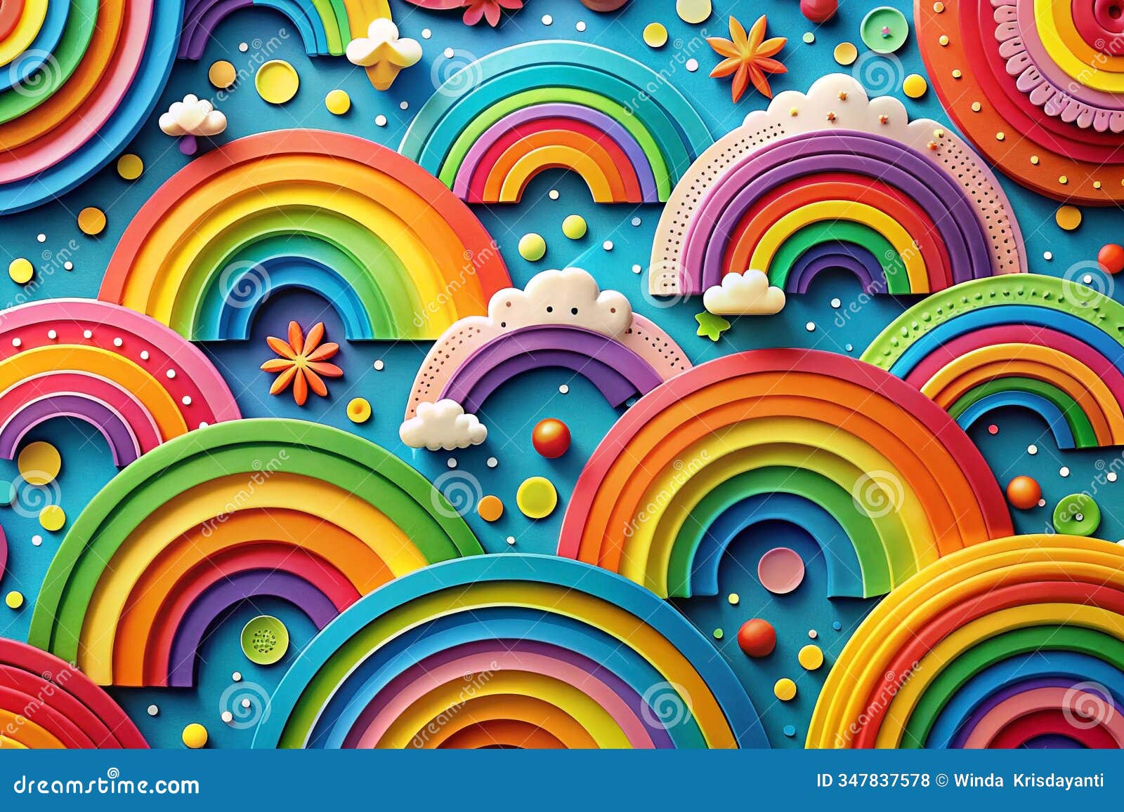 Colorful Rainbow Pattern Background Stock Illustration - Illustration ...