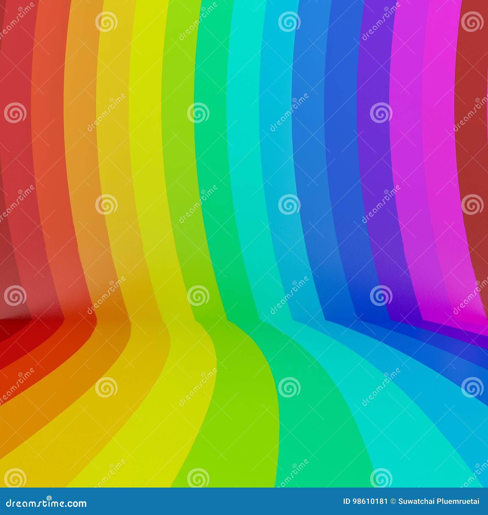 Rainbow. Perspective View. Vector Illustration With Transparent Layers ...