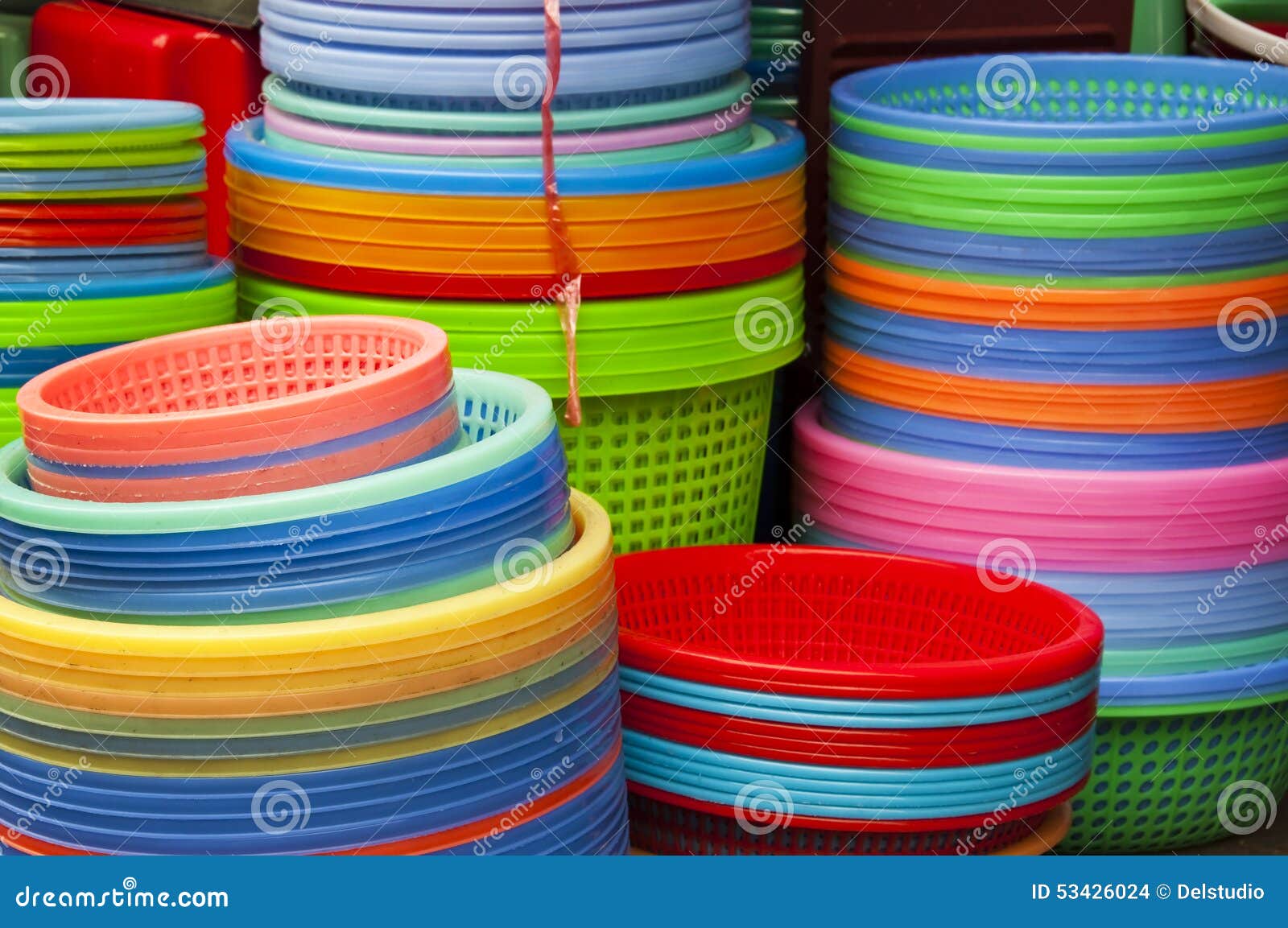 Colorful Rainbow, Plastic Containers Stock Photo - Image of assortment ...