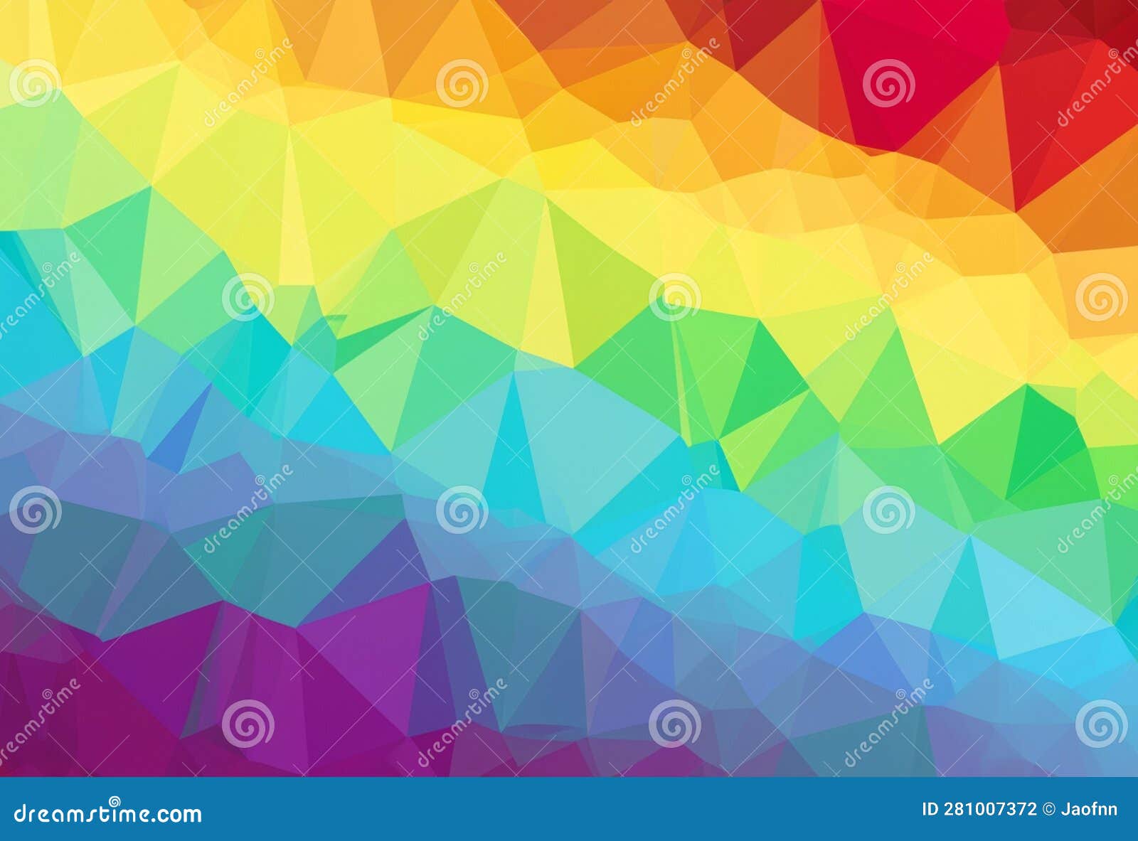 Colorful Rainbow Polygon Background or Vector Stock Illustration ...
