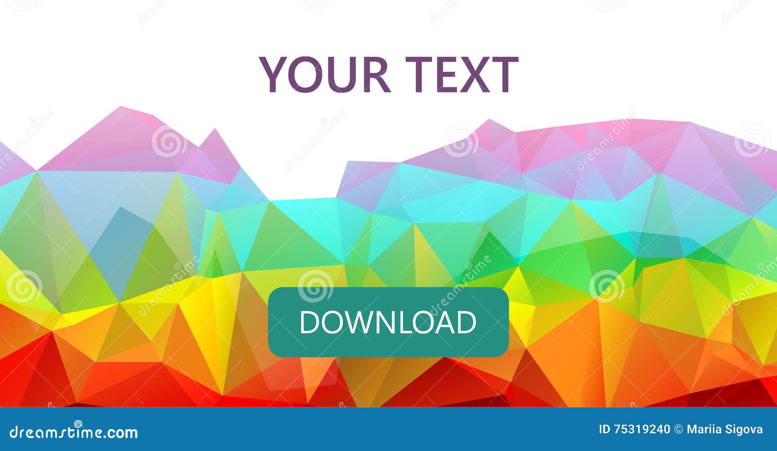 Colorful Rainbow Polygon Banner Background Or Vector Frame ...