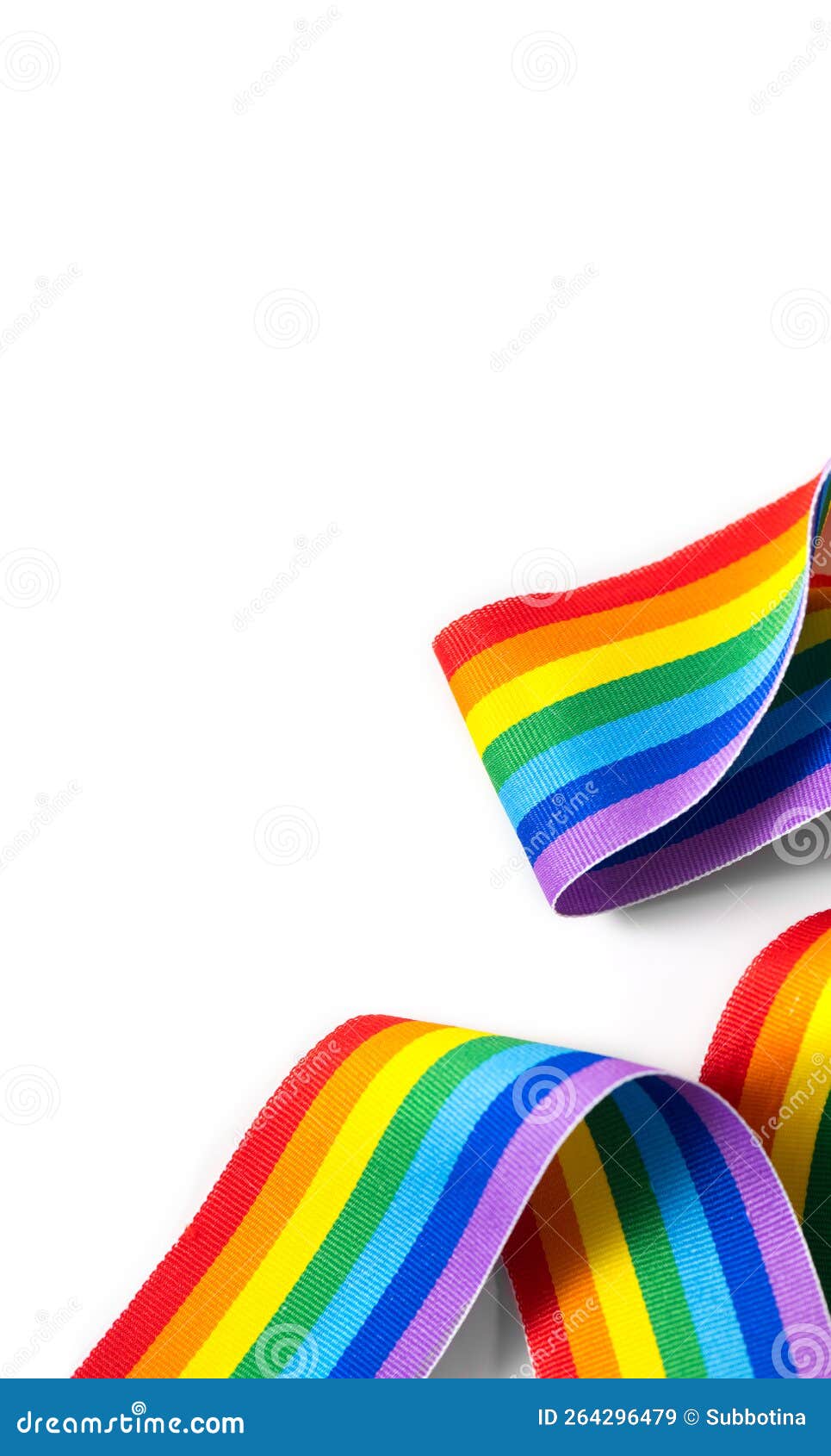 Colorful Rainbow Ribbon Border Design Lgbt Colourful Corner Design Isolated On White
