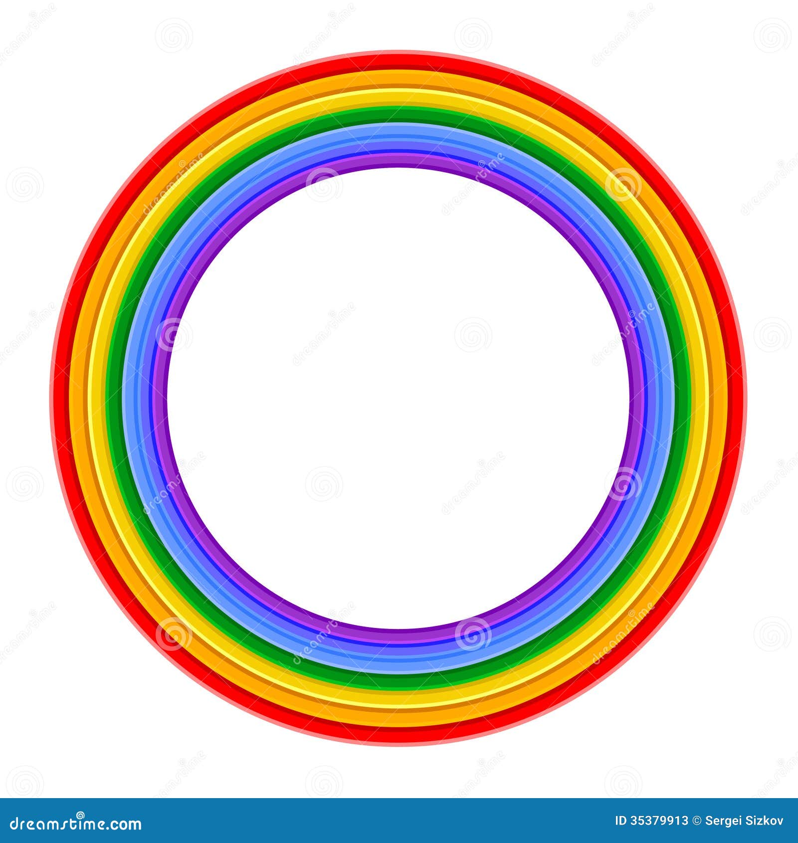 Colorful Rainbow Ring Vector Illustration Stock Vector - Illustration ...